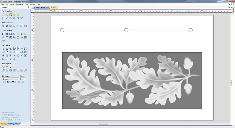 Oak Leaf Mantel | Vectric