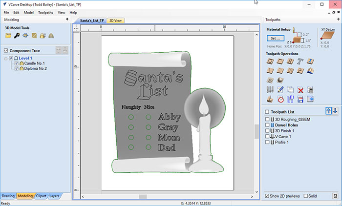 Santa’s List | Vectric