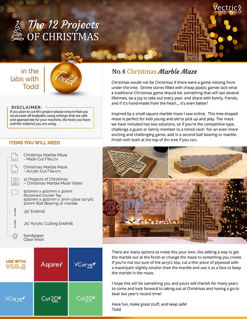 Christmas Tree Marble Maze | Vectric