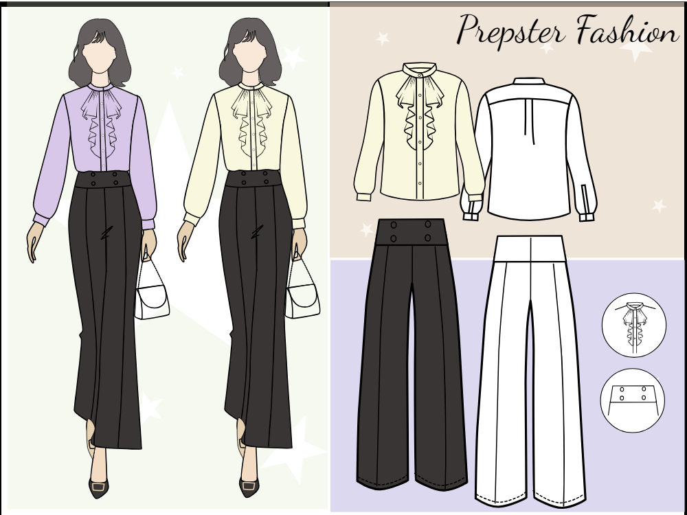 Prepster Fashion trend moodboard