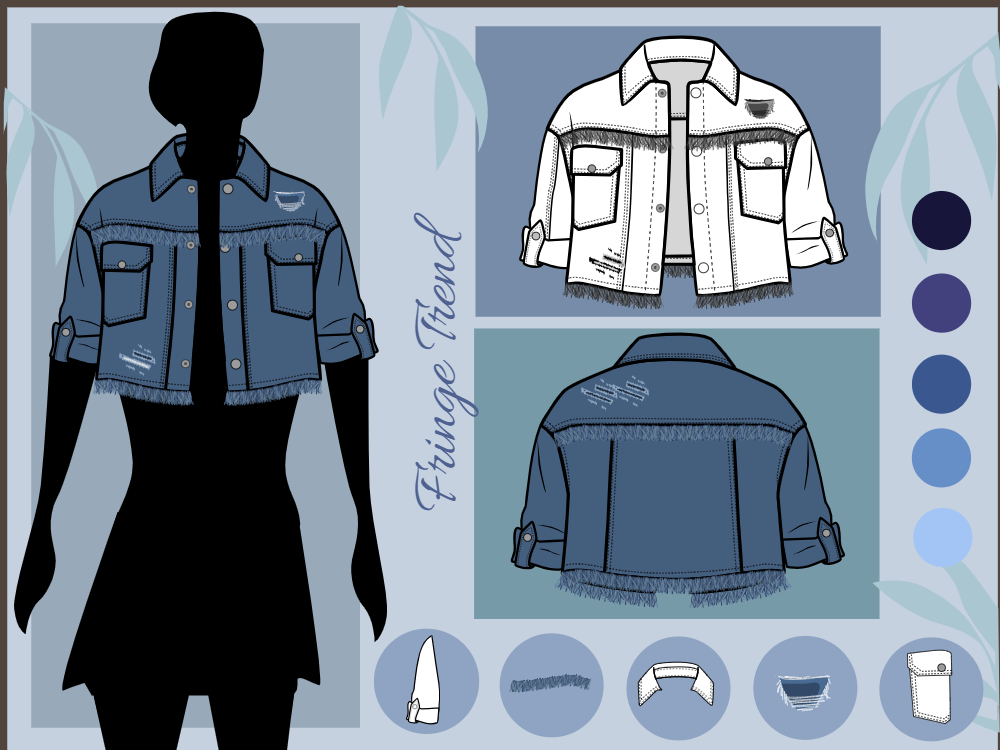 Denim Fringe Jacket - Mood Board