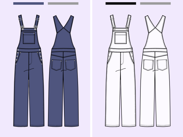 Overall & Dungaree Sketches
