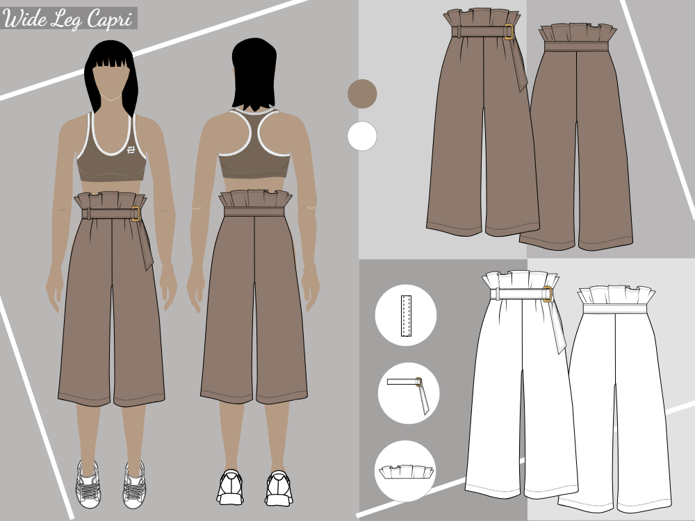 Wide Leg Capri - Mood Board