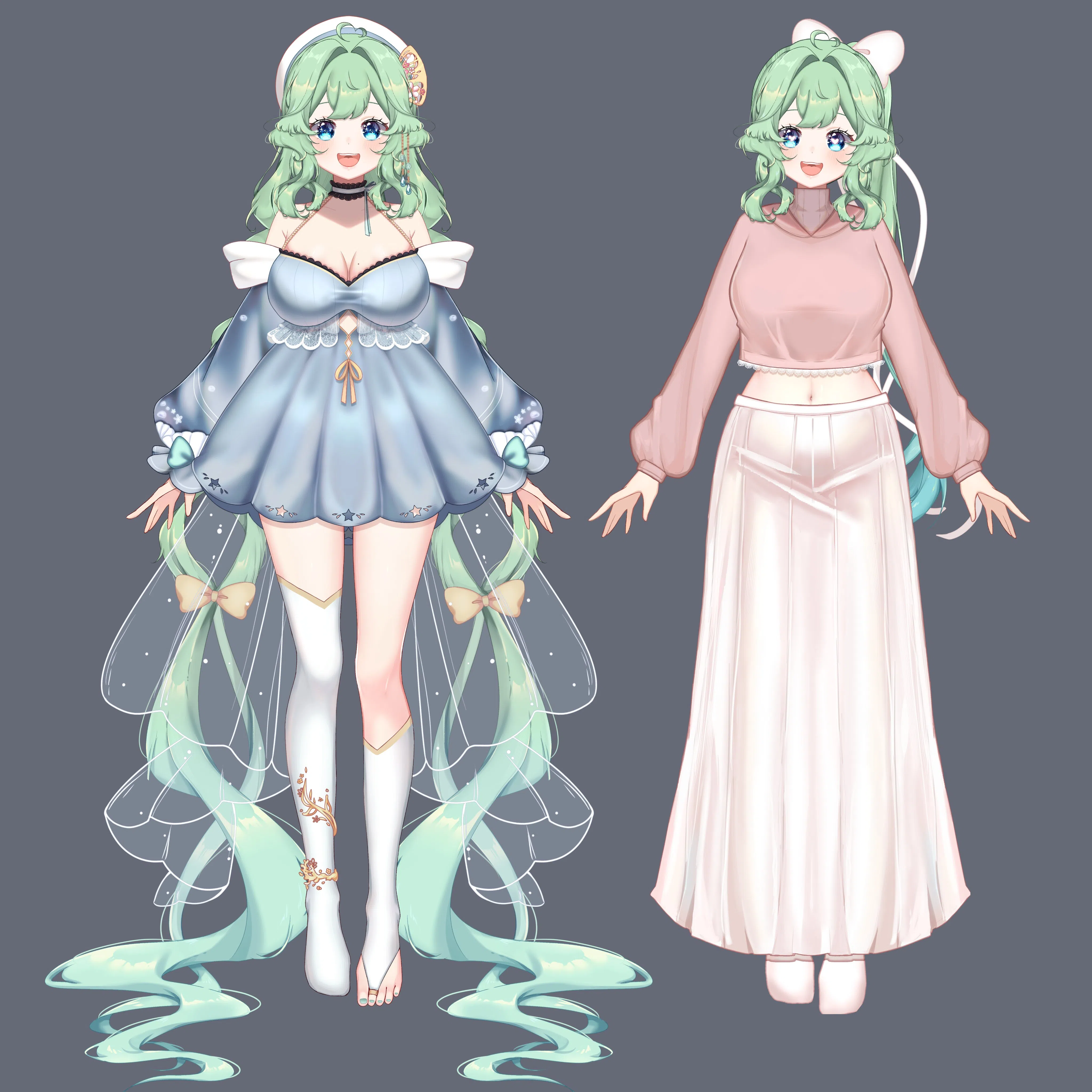 Live2d/L2D VTuber Model ART + RIG by fei ꕥ (@hyetalcloud) | VGen