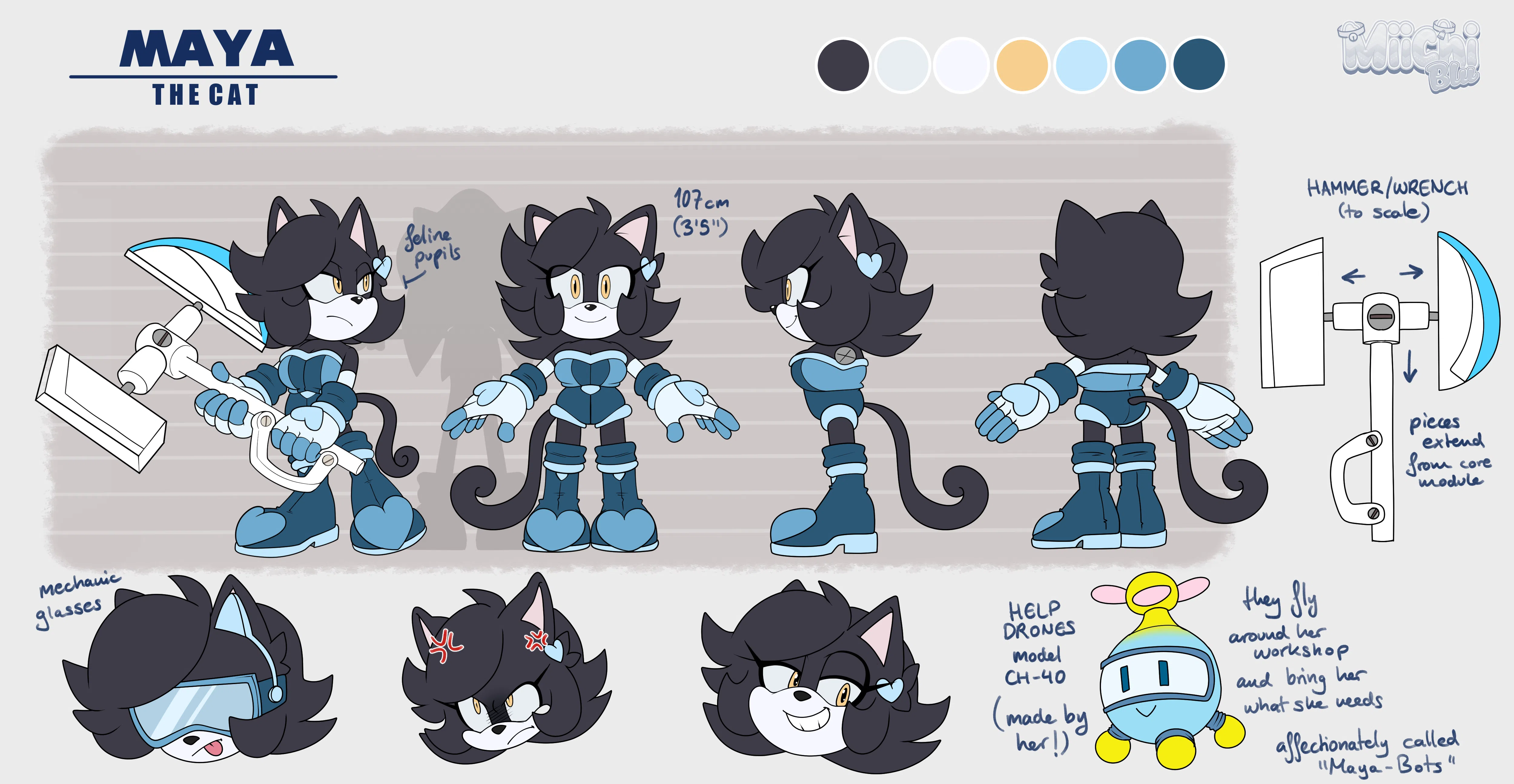 Sonic OC Reference Sheet by Miichi (@miichi_blu) | VGen