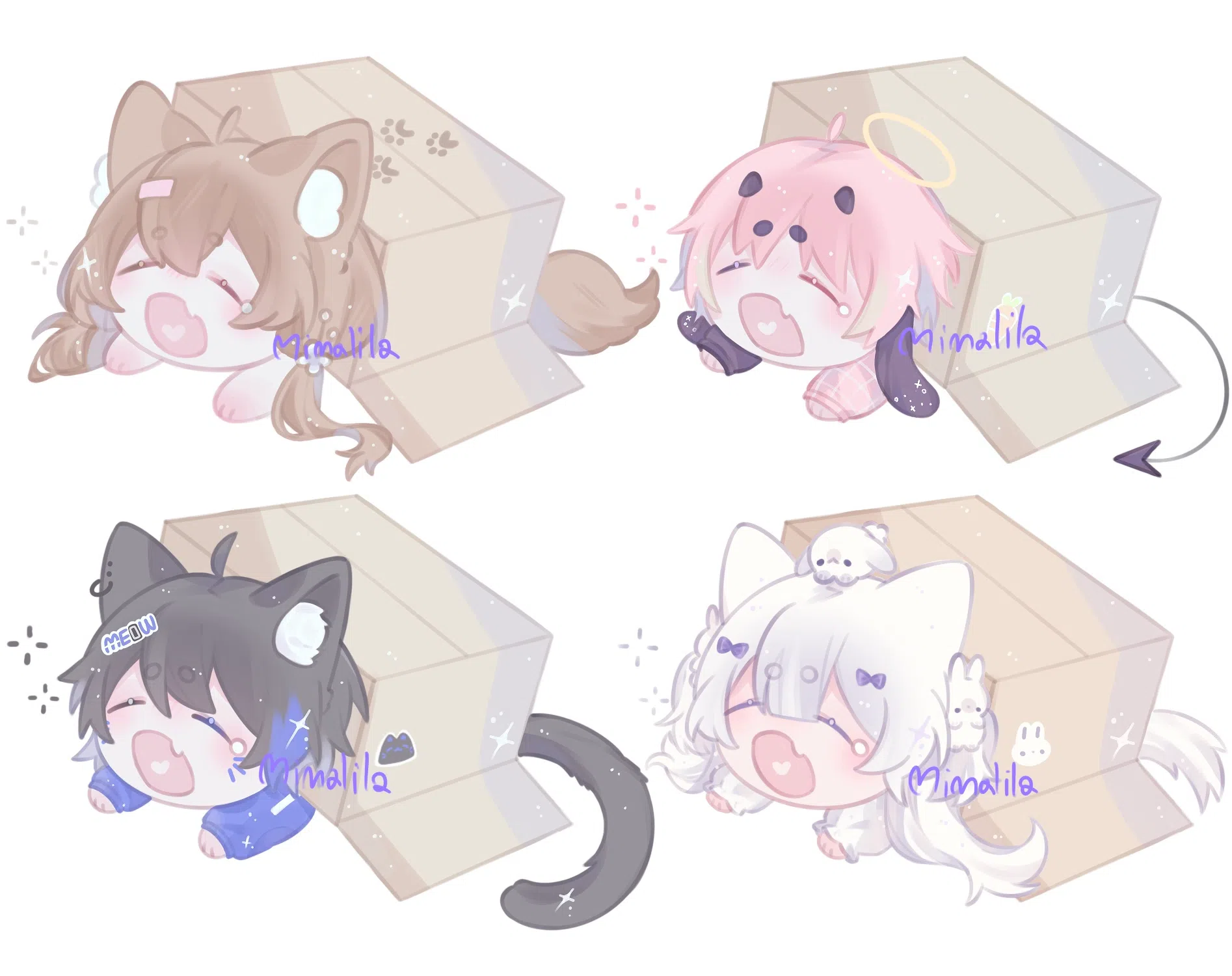 Ych cat in box by Mimali0 (@Malila) | VGen