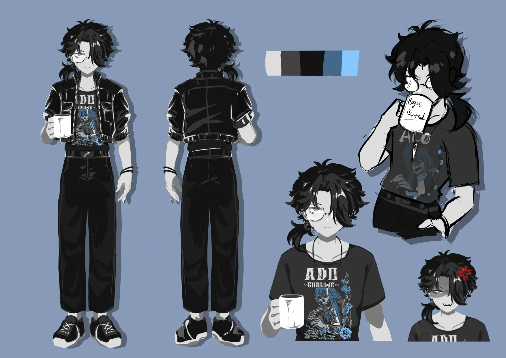 Flat Color Anime Character Sheet by Lan_Aci (@Lan_Aci) | VGen
