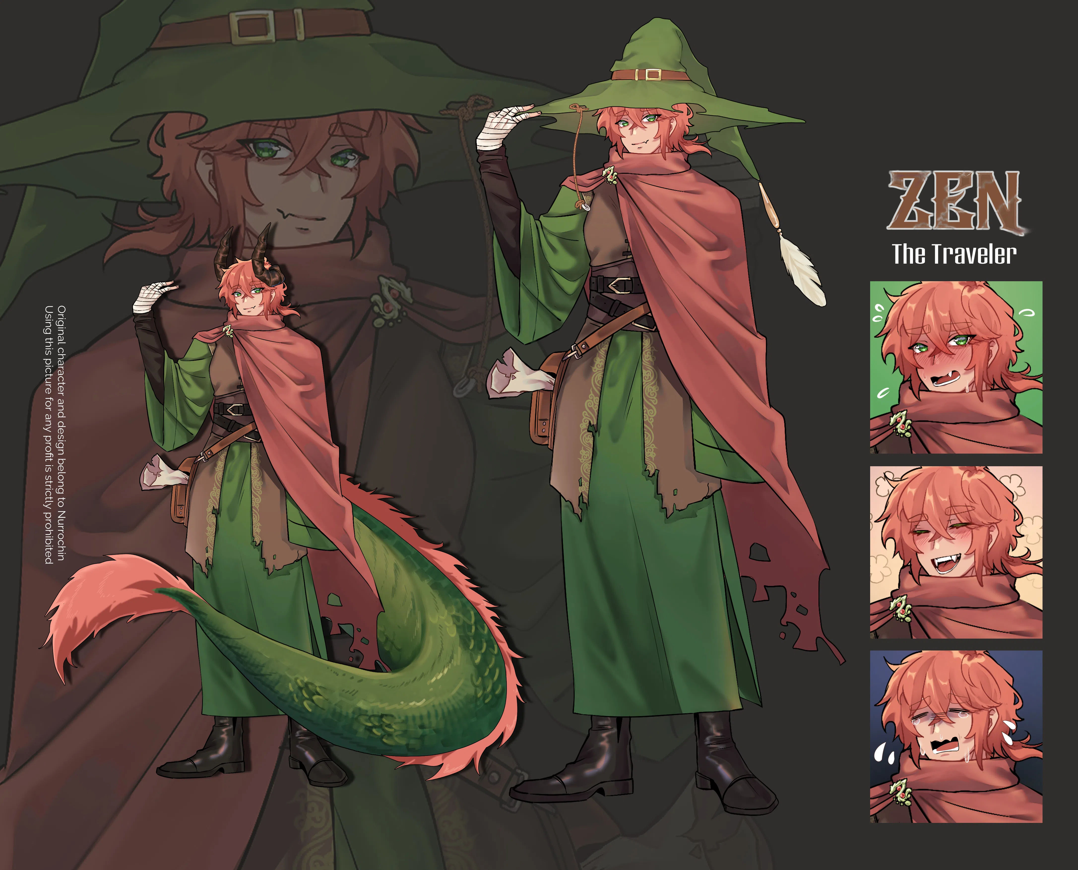 Character Design/Sheet (Fullbody) by nurrochin (@nurrochin) | VGen