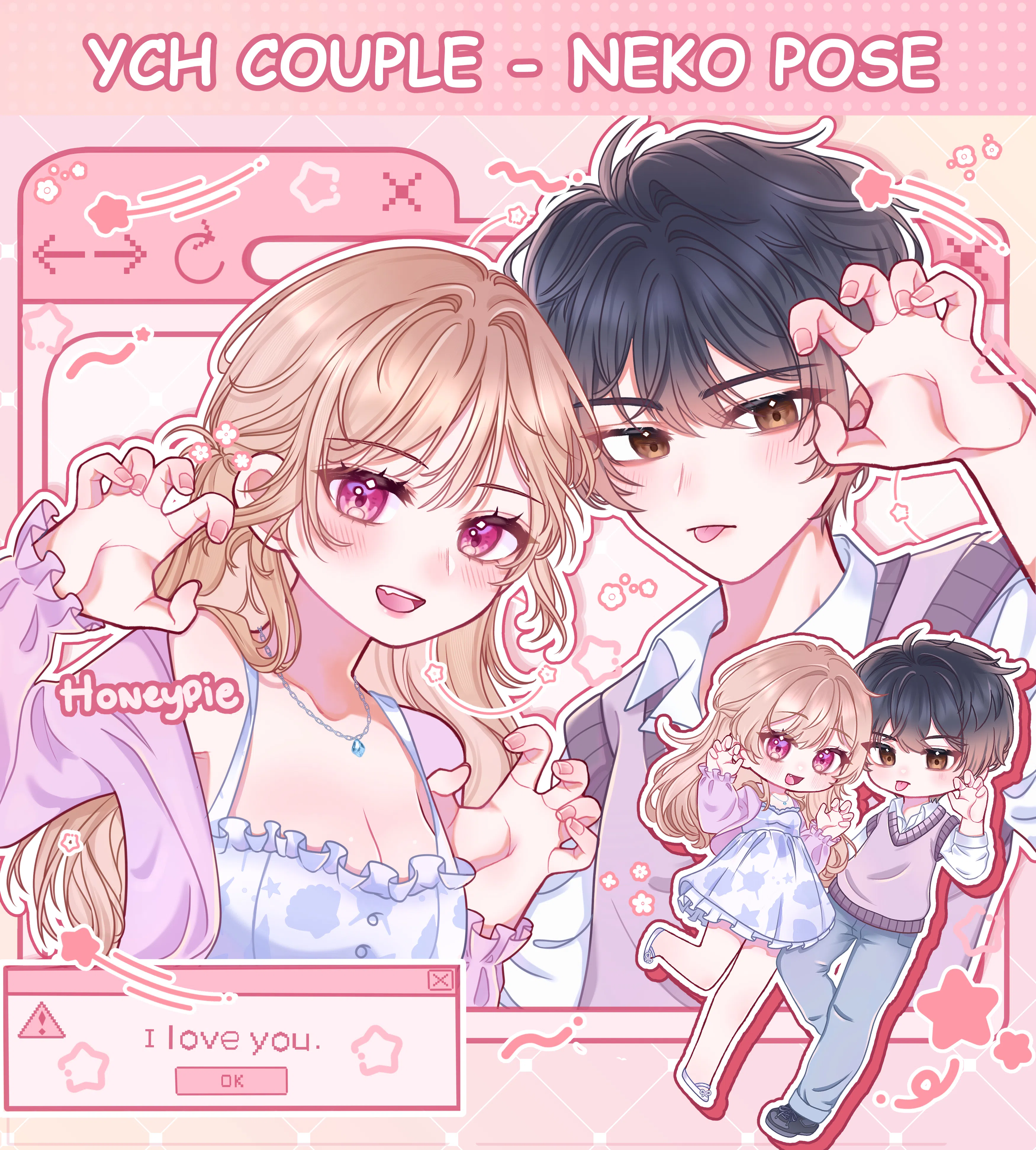 YCH COUPLE (NEKO-POSE) by 🌸HONEYPIE🌸 (@HONEYPIE) | VGen