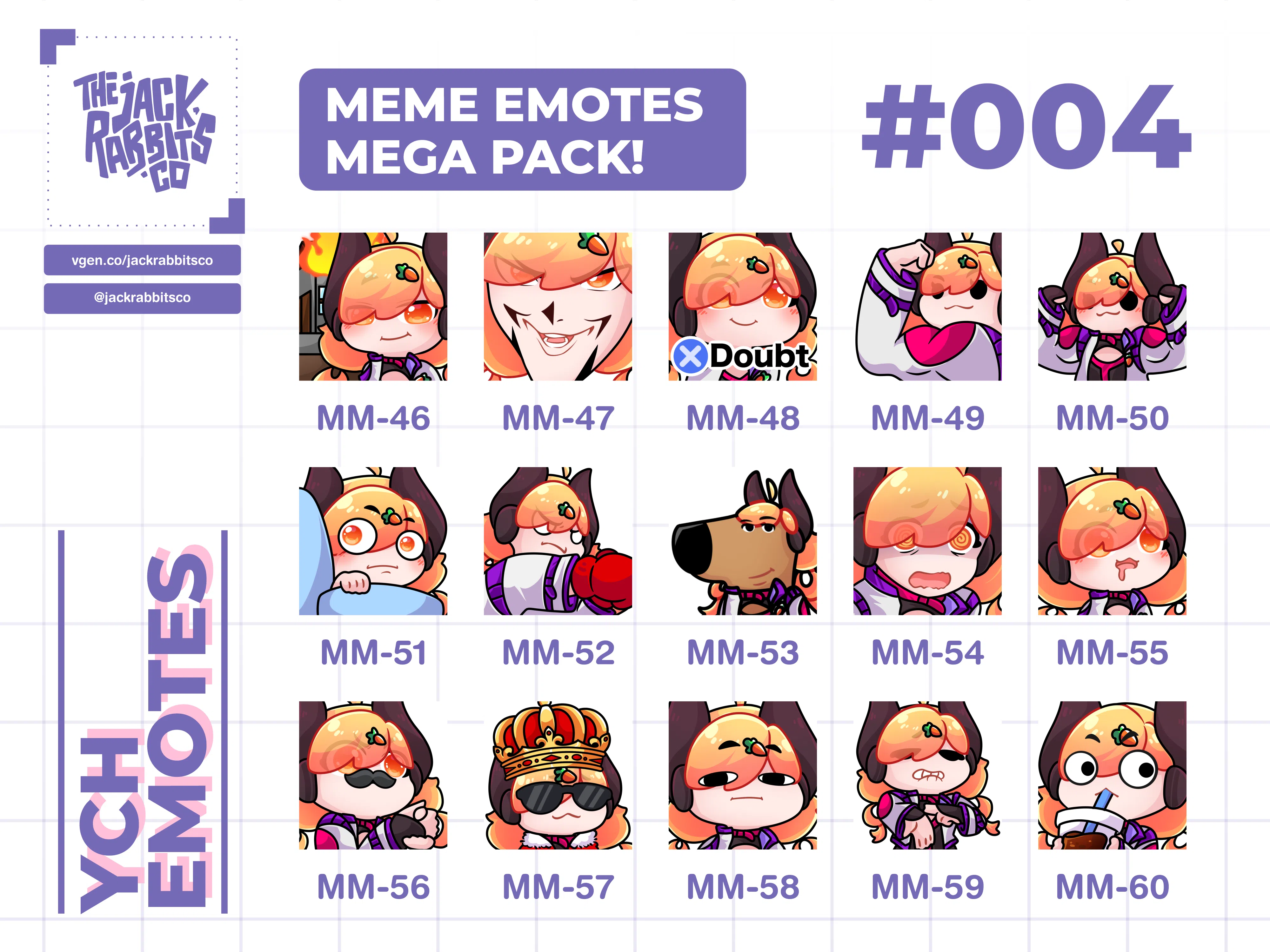 CUSTOM EMOTES by JackRabbits.Co (@jackrabbitsco) | VGen