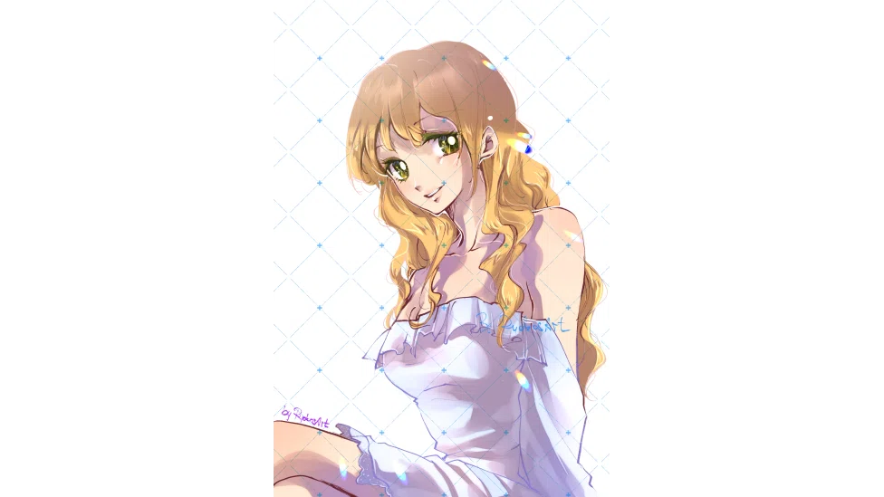 1 character halfbody (Chibi fullbody) sketch illustration with basic coloring and cell shading ...