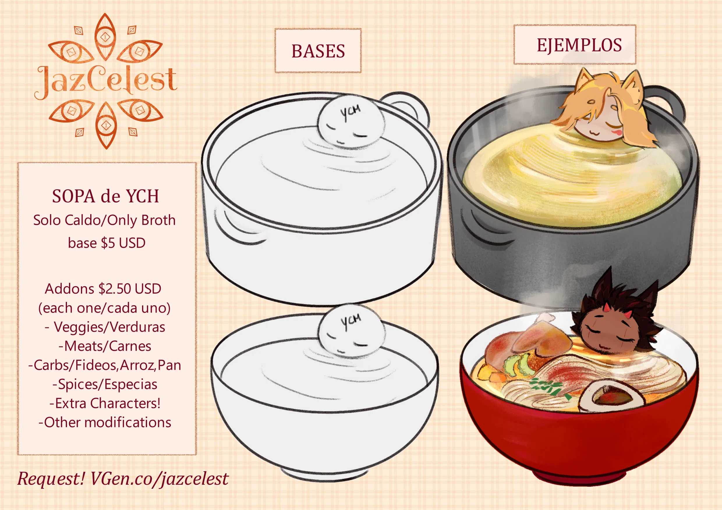 Sopa do YCH by JazCelest (@jazcelest) | VGen