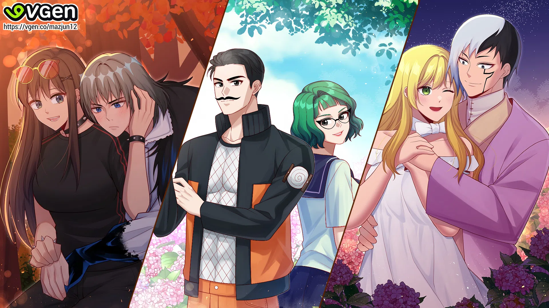 ANIME STYLE COUPLE by Mazjun (@mazjun12) | VGen