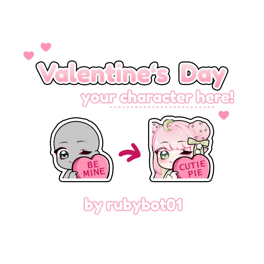 YCH Valentine's Day ' candyheart ' emote by 𝔯𝔲𝔟𝑦 (@rubybot01) | VGen