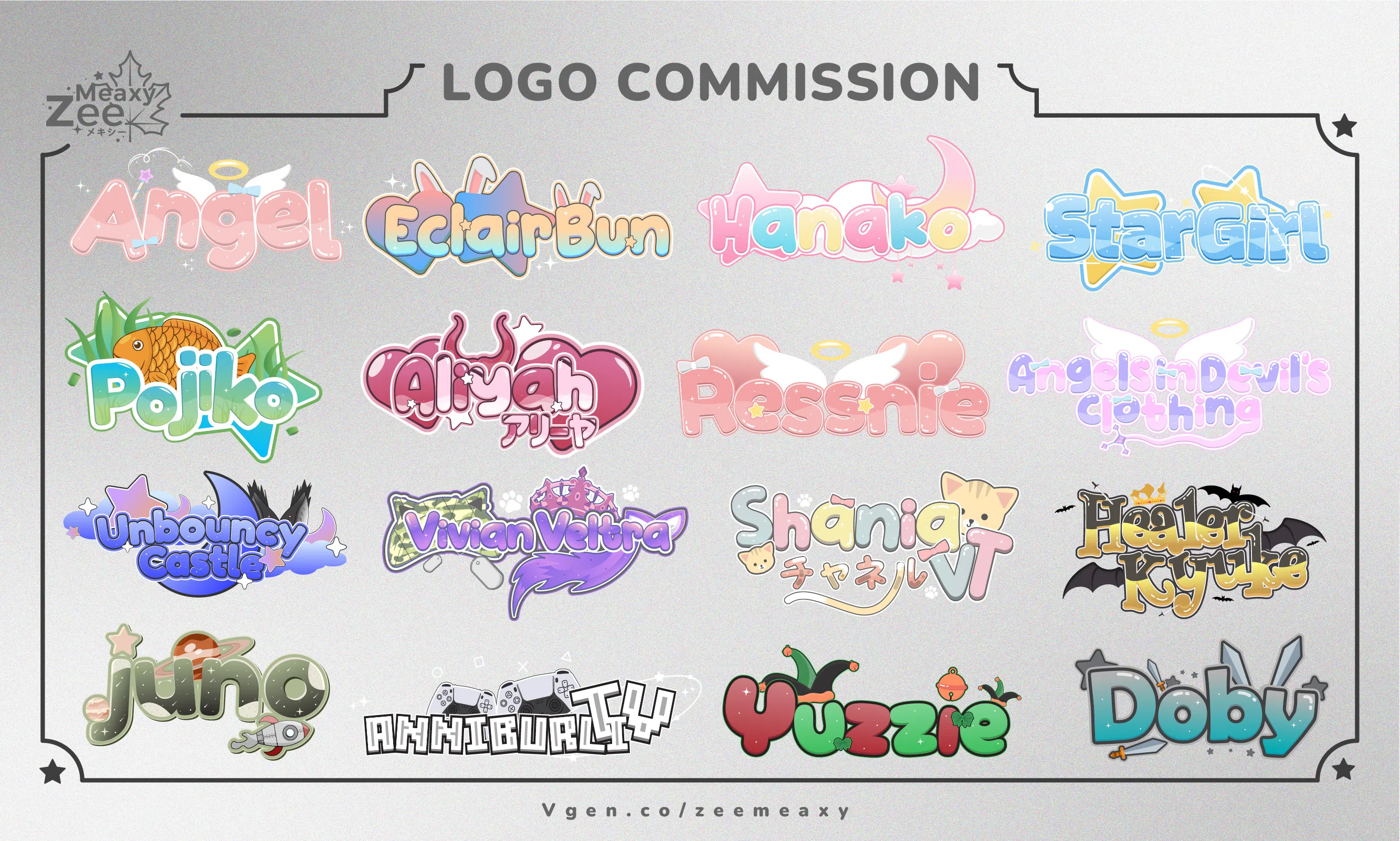 Vtuber Logo Commission by Zeemeaxy (@zeemeaxy) | VGen