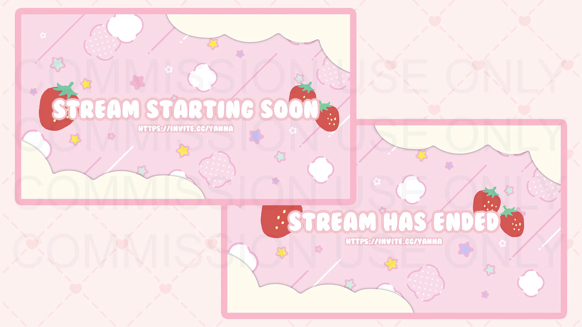 Custom Intro/BRB/Outro Screens by ⋆˚࿔ 𝐲𝐚𝐧𝐧𝐚 𝜗𝜚˚⋆ (@yanna) | VGen