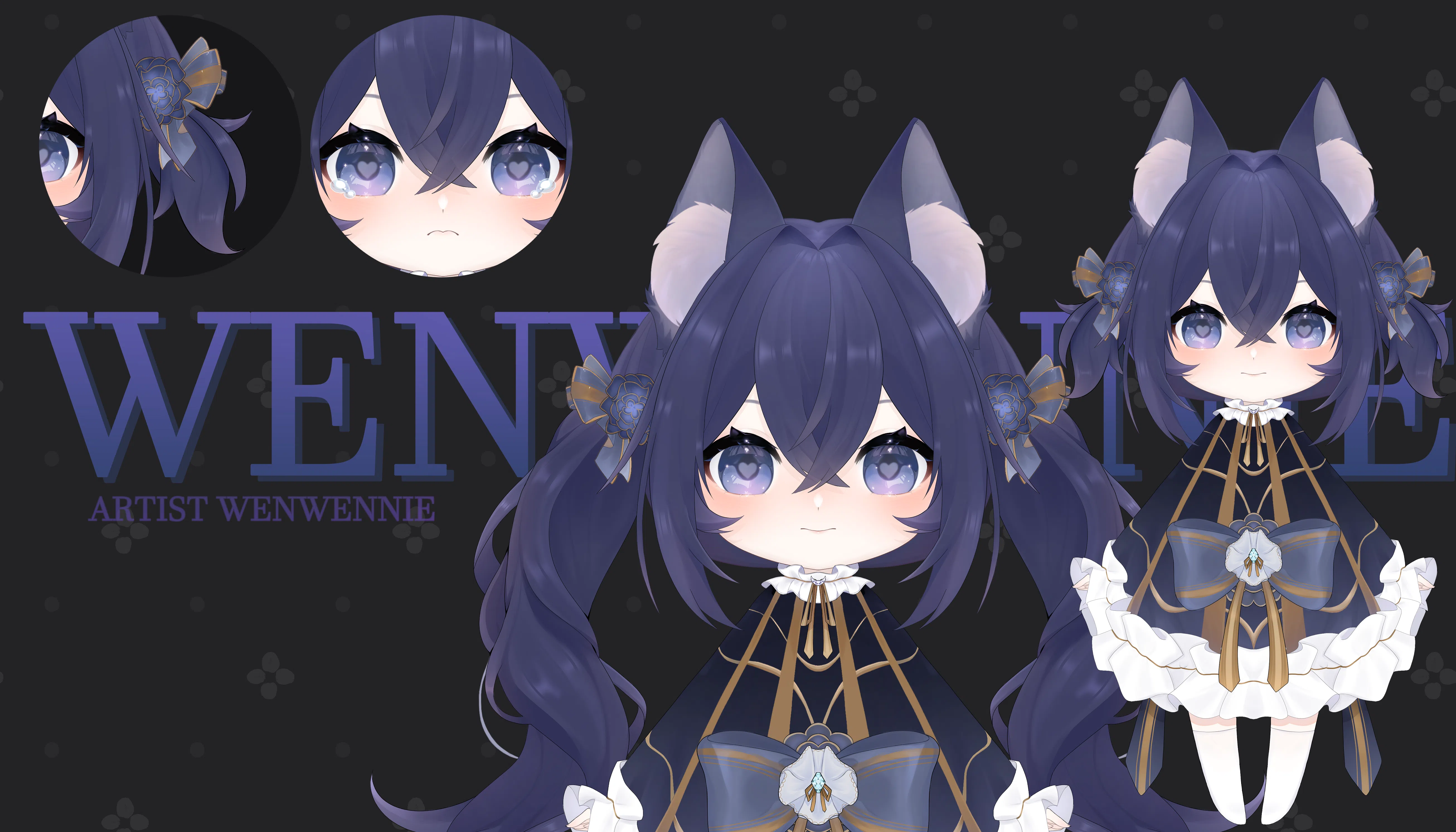 Chibi Model (Art Only) by Wennie (@wenwennie) | VGen