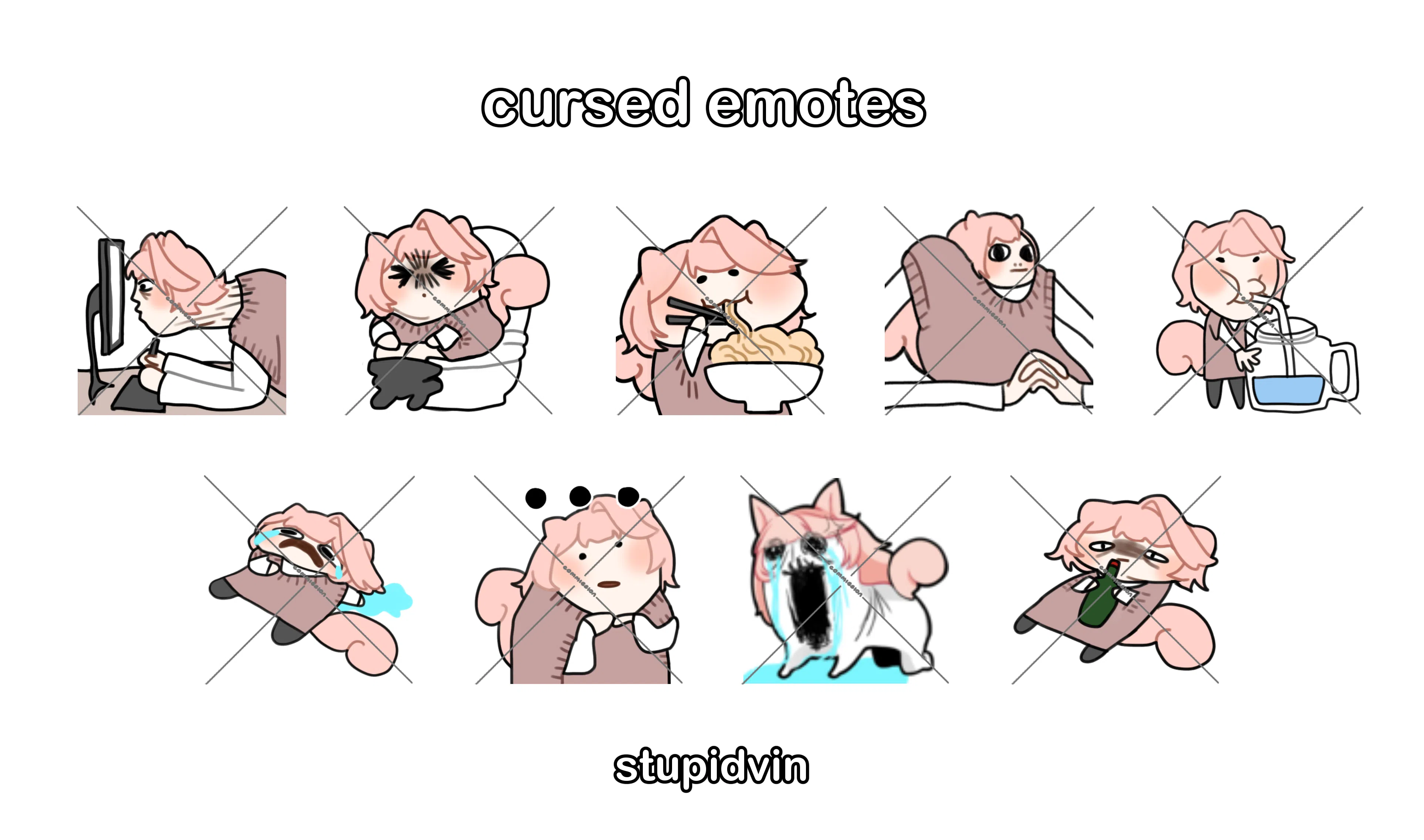 Cursed Emotes by vin (@stupidvin) | VGen