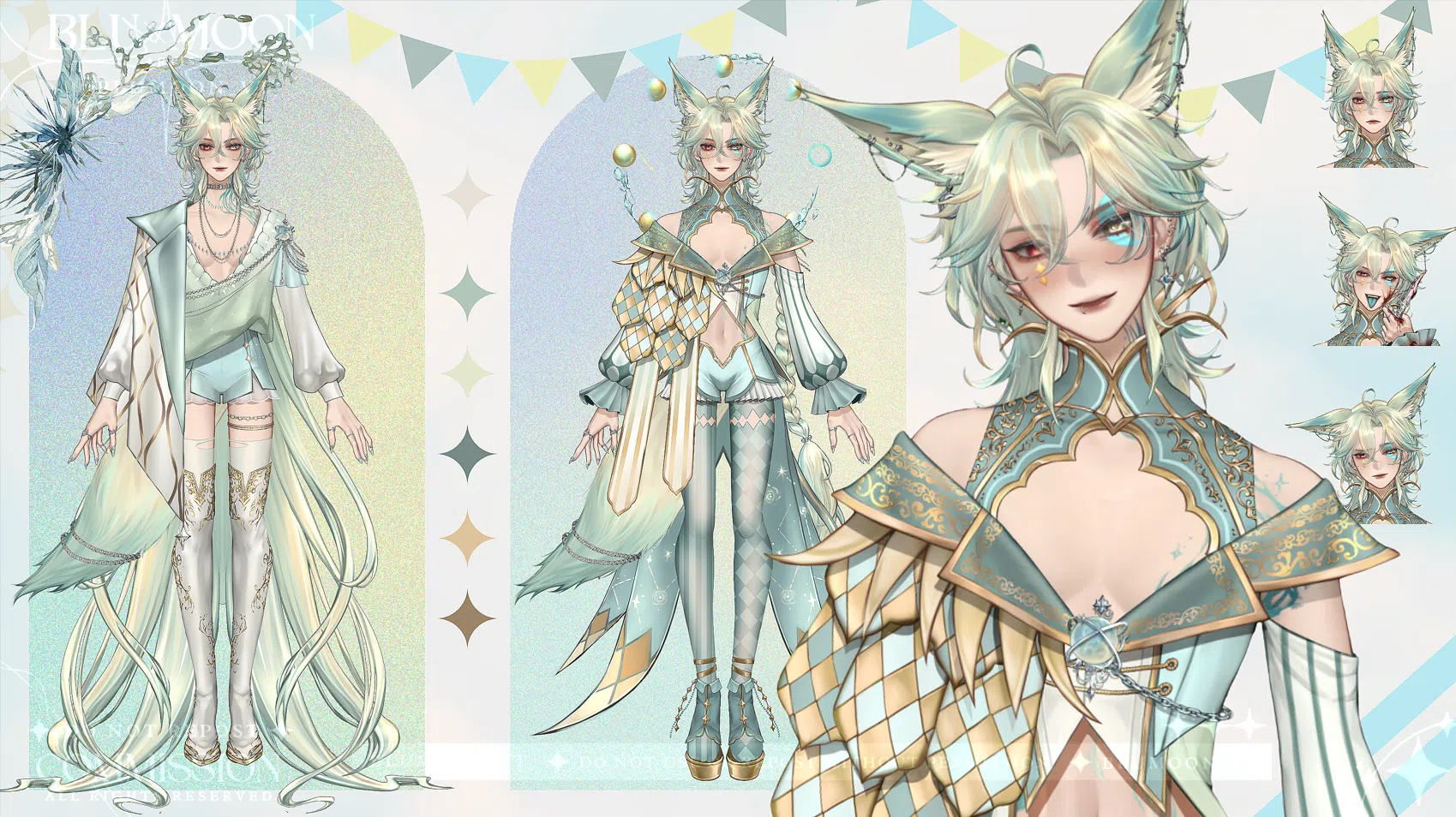 Vtuber Model Art - Full Body by Blu Moon 🌙 (@BluMoon_VT) | VGen