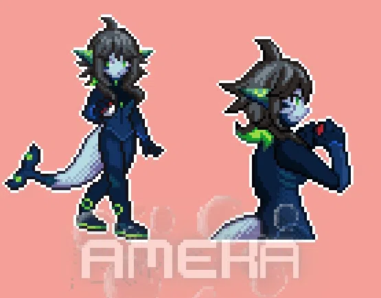 Pokémon Trainer Front and Back Sprites by Ameka Bytes (@DoomedAme) | VGen