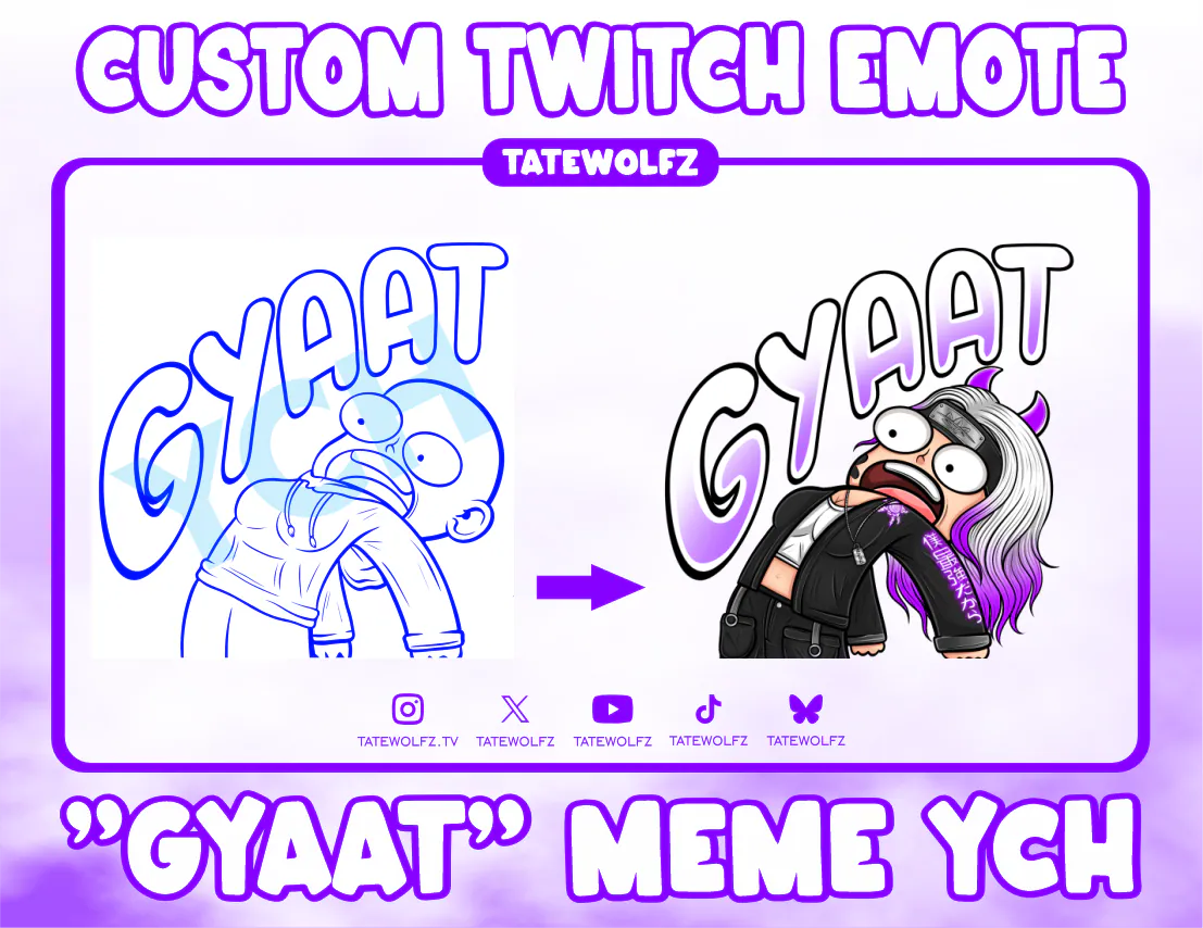 "GYAAT" Meme YCH Emote by tatewolfz (@tatewolfz) | VGen