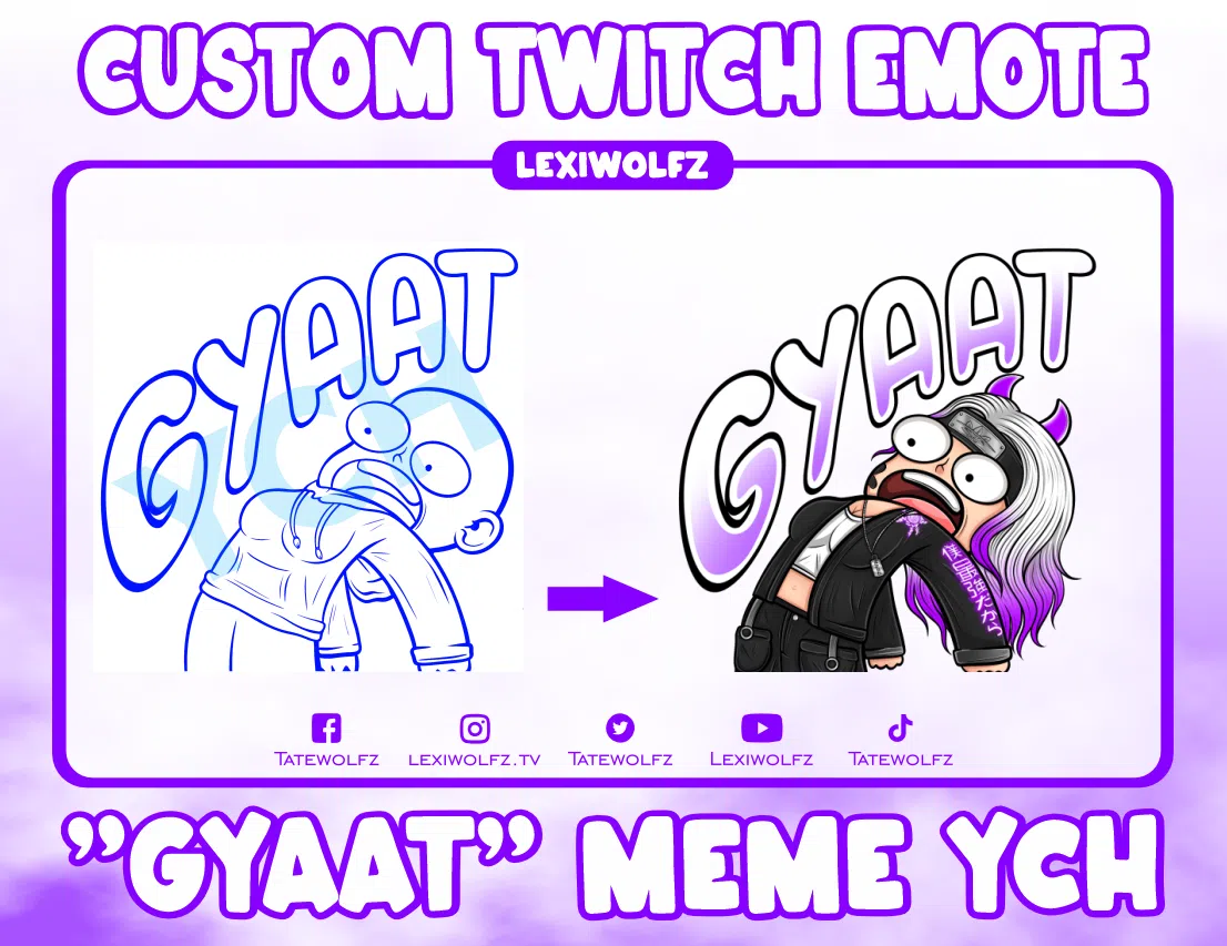 "GYAAT" Meme YCH Emote by lexiwolfz (@lexiwolfz) | VGen