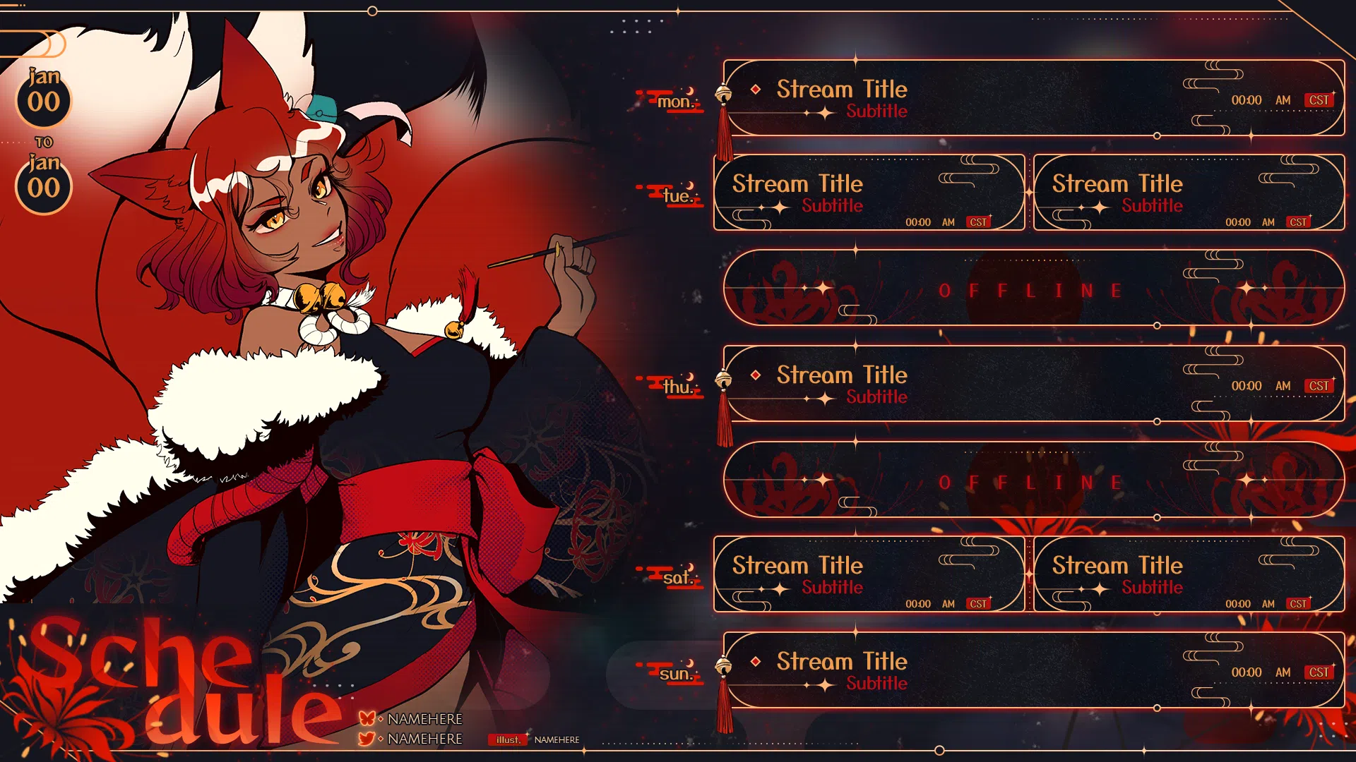 SKEB/Surprise Me - Stream Schedule by 💗BiBi🖤 (@BIBImew) | VGen