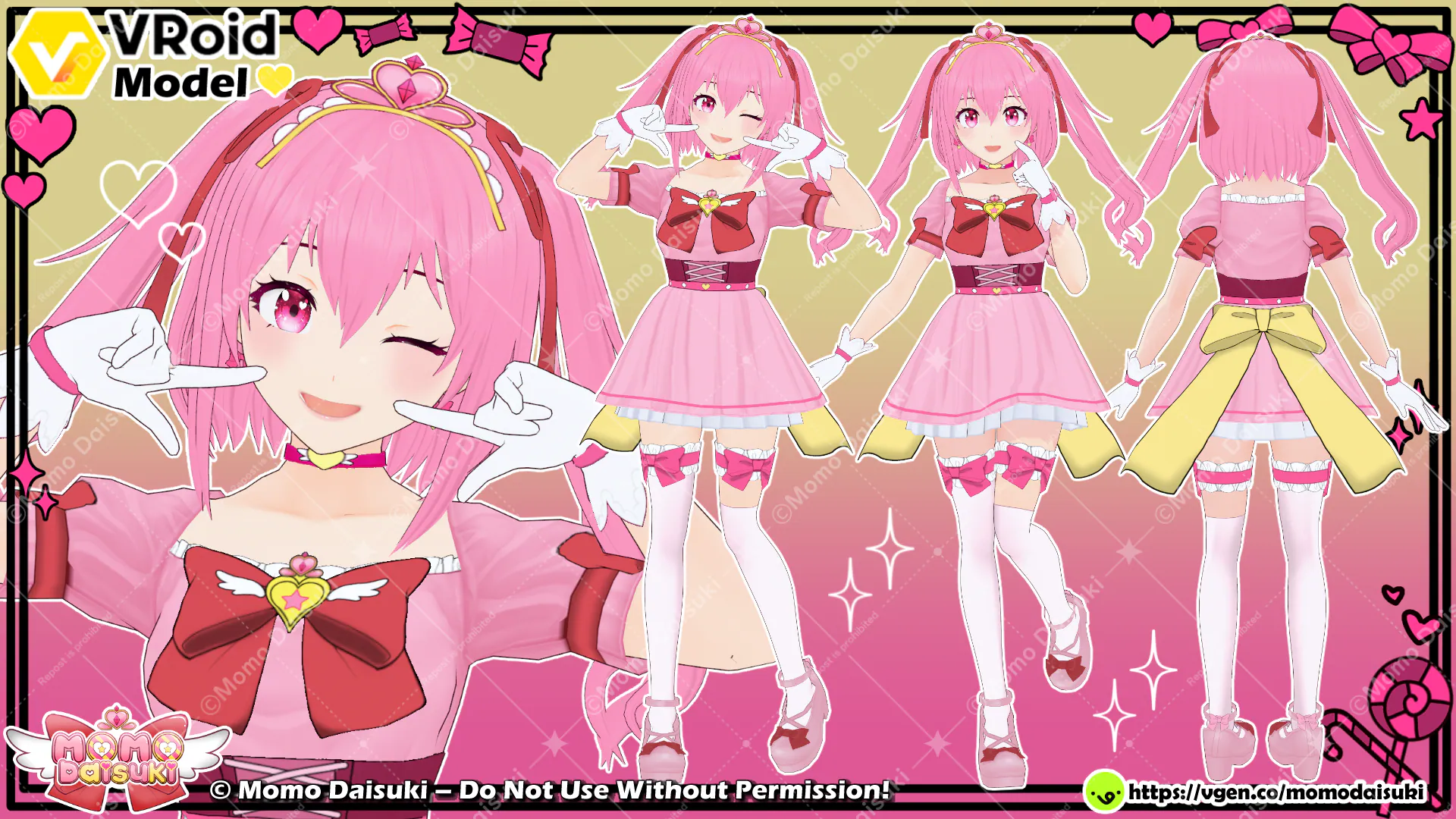🎀3D VRoid Custom Model (Batch January 2026!💗) by Momo Daisuki (@momodaisuki) | VGen