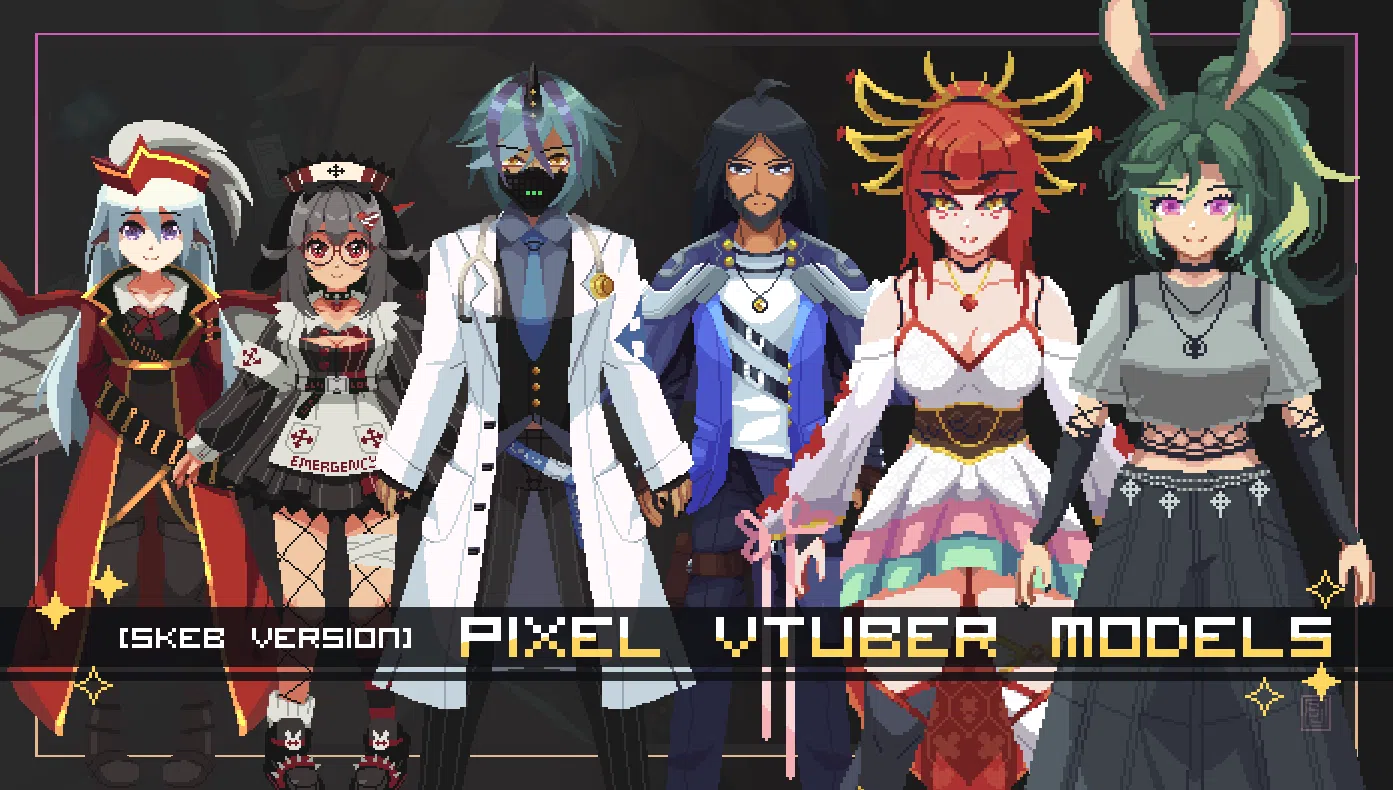 Pixel Vtuber Model + Rig (SKEB-LIKE) by Stark Joker (@StarkJoker) | VGen