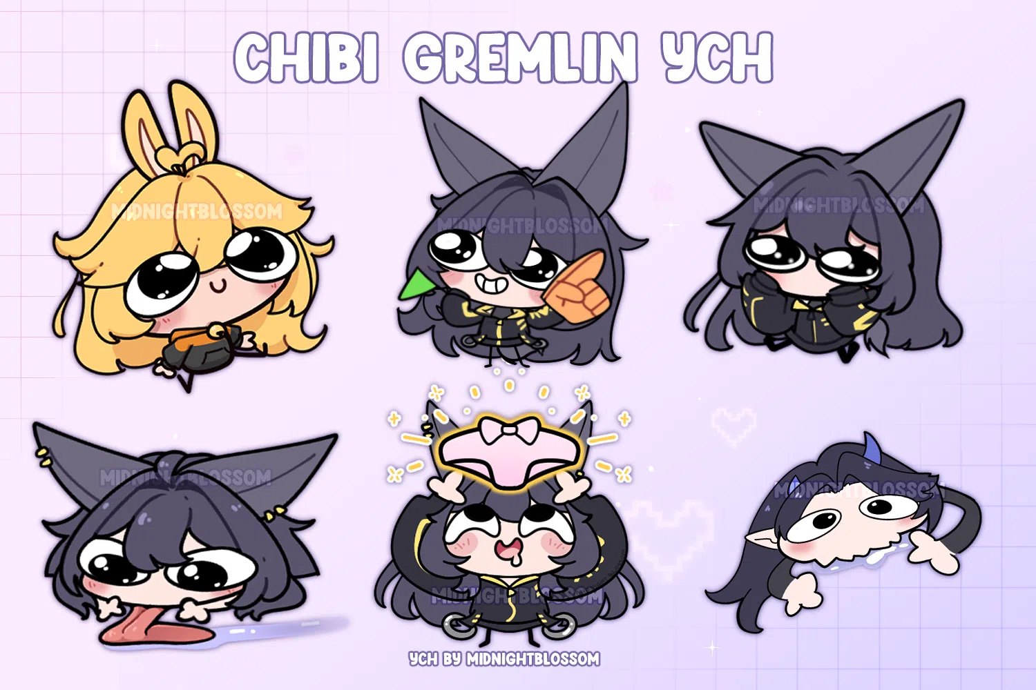 YCH Cursed Gremlin Chibi by MidnightBlossom (@xmidnightblossom) | VGen