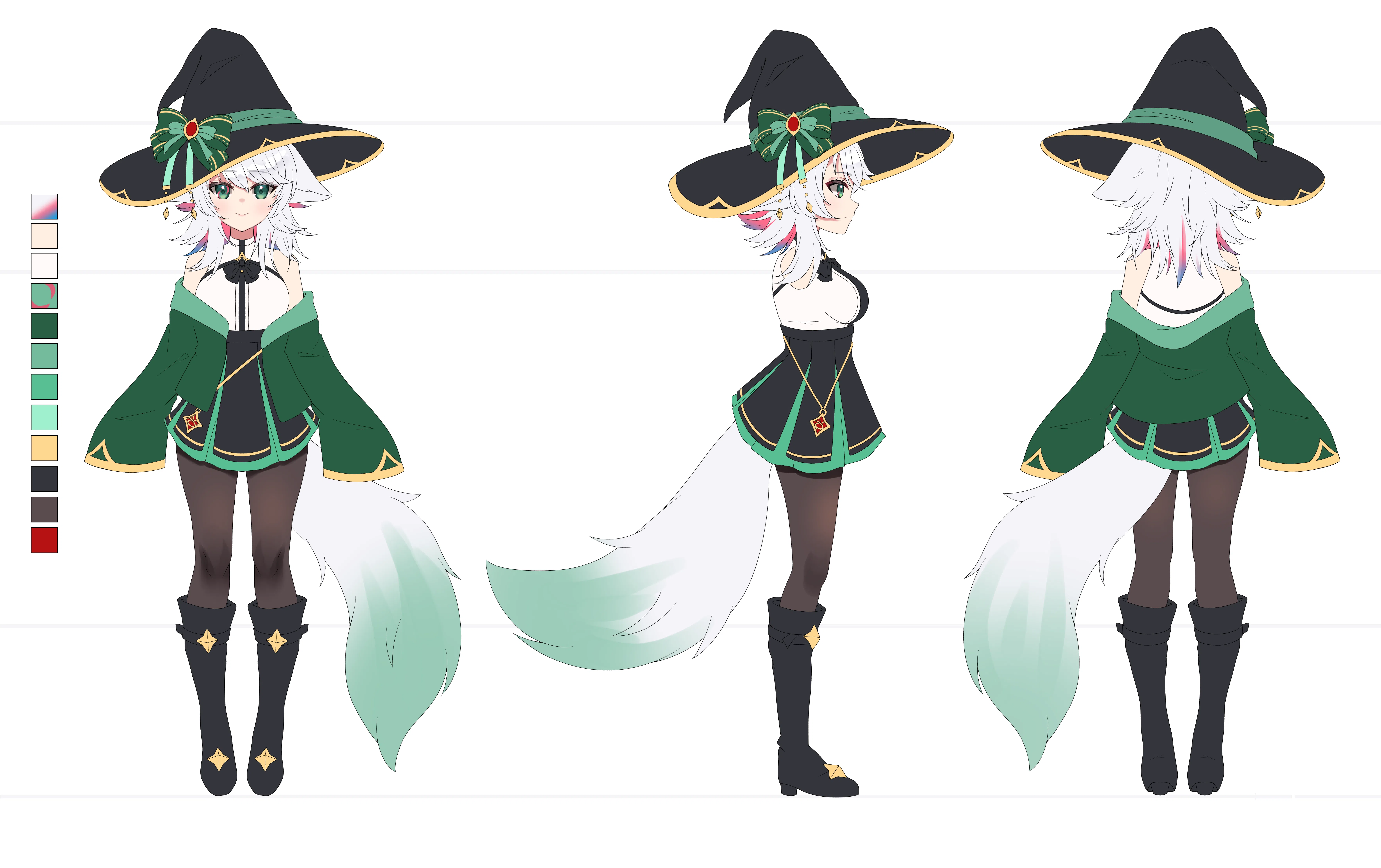 Character Reference Sheet - Straight View by Skyla (@SkylaVT) | VGen