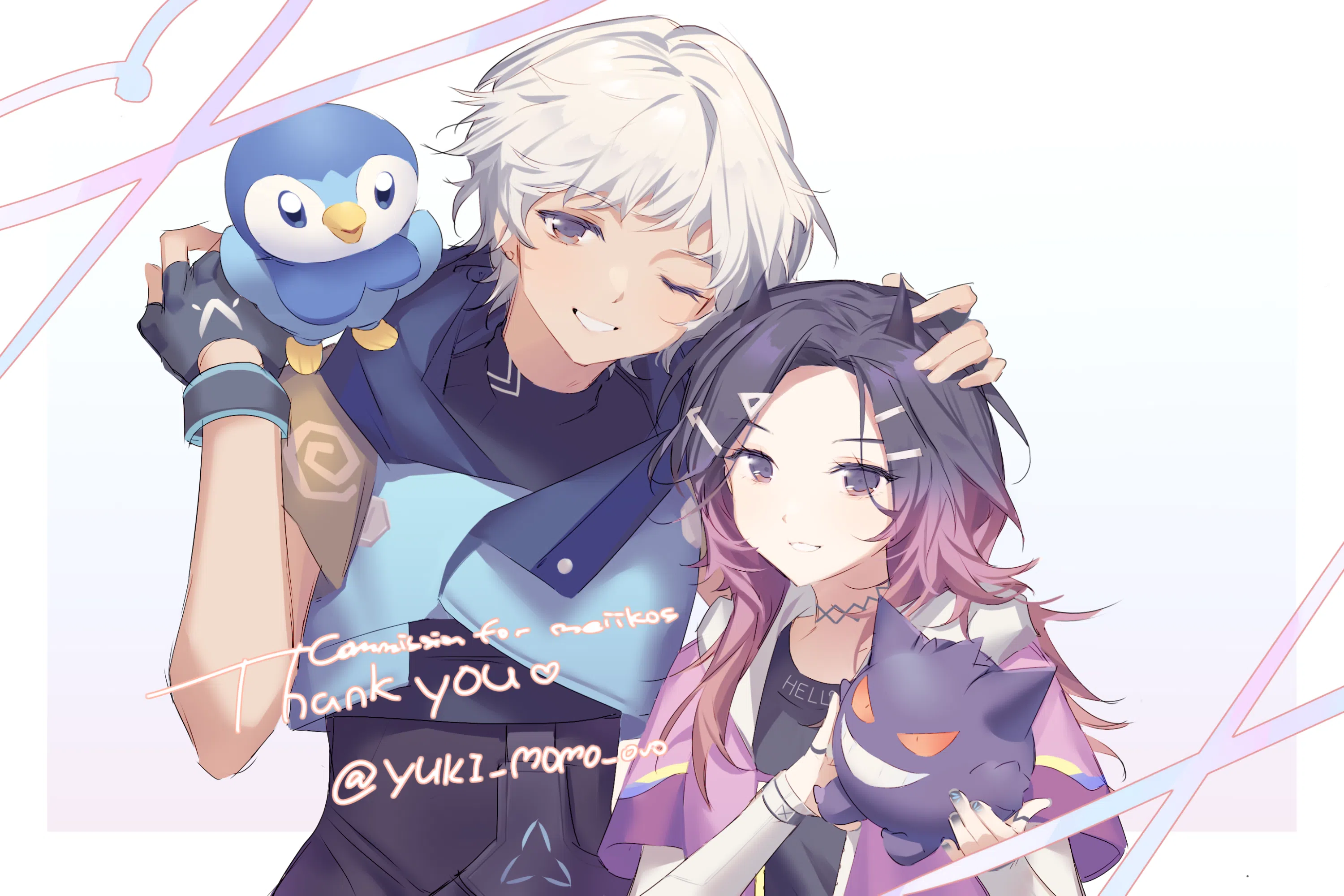 Couple/half body illustration by YUKI_MOMO_ovo (@YUKI_MOMO_ovo) | VGen