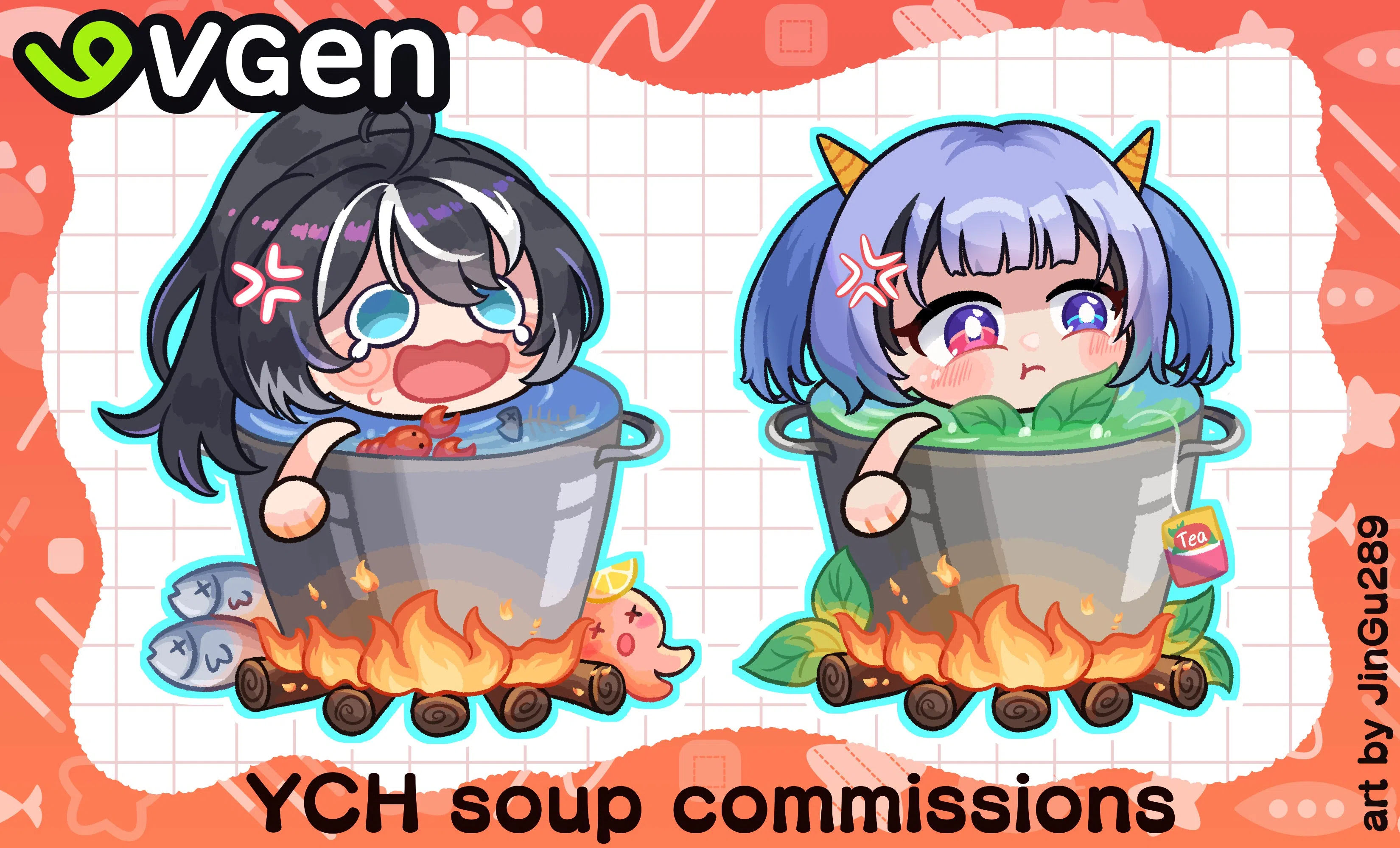 Cook you into soup YCH chibi by jingu289 (@jingu289) | VGen