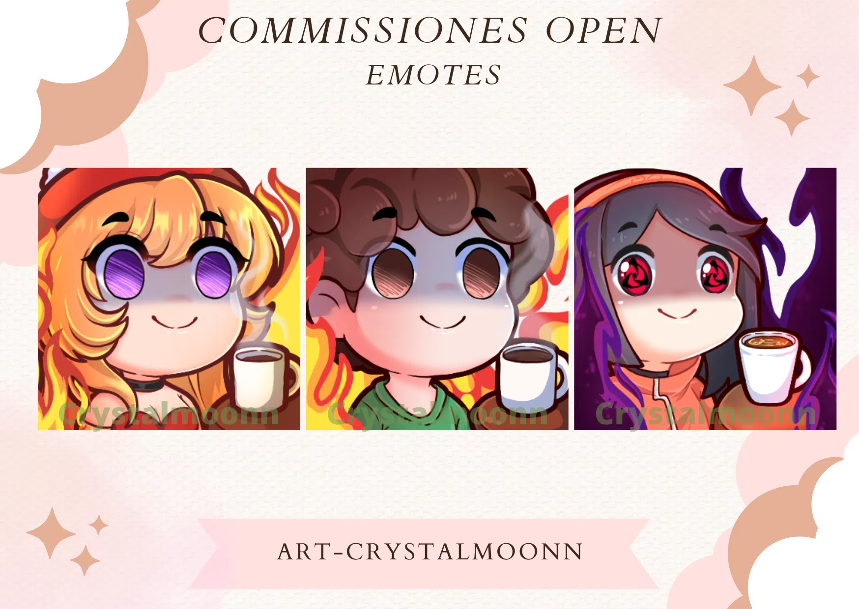 Custom Emoticons - I am fine -YCH by CrystalMoonn (@CrystalMoonn) | VGen