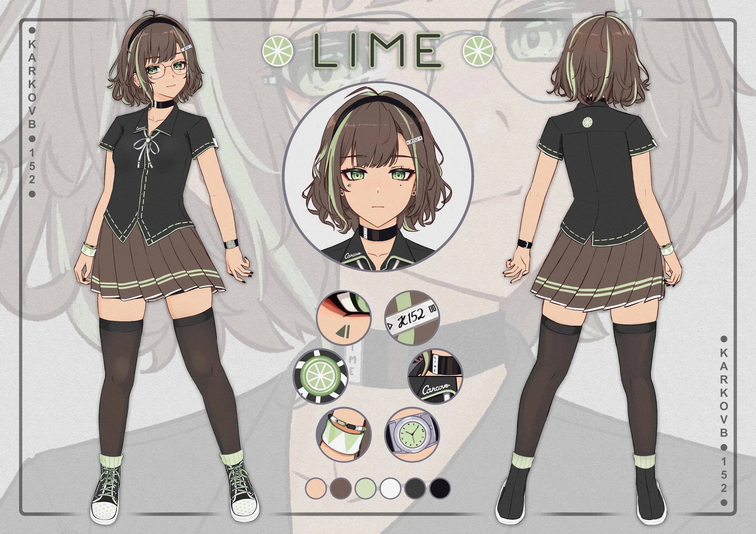 Reference Sheet / Character Design / PNGTuber by Karkovb152 ...