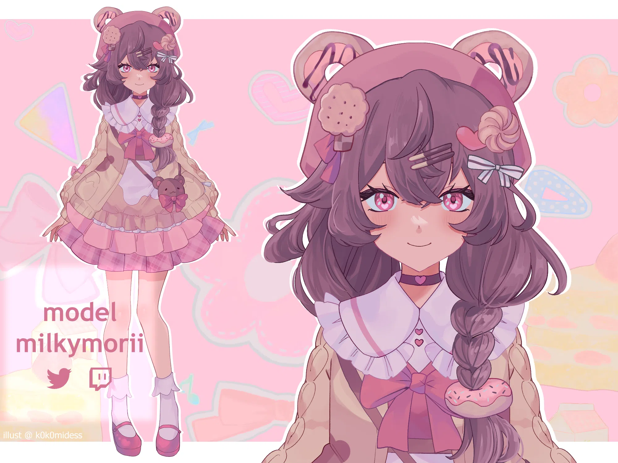 Vtuber Model Illustration by kokomiin (@kokomiin) | VGen