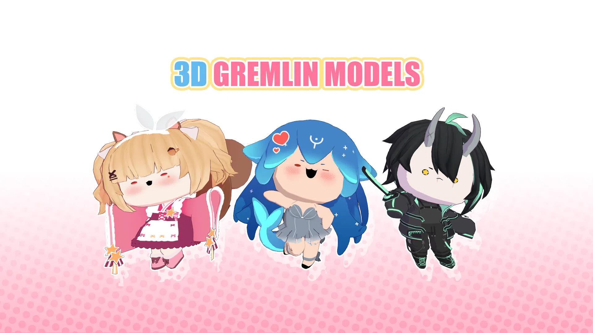 2.0 UPDATE! 2024 "Gremlin" 3D Chibi Custom VTuber Model by Lucius 🐍 ...
