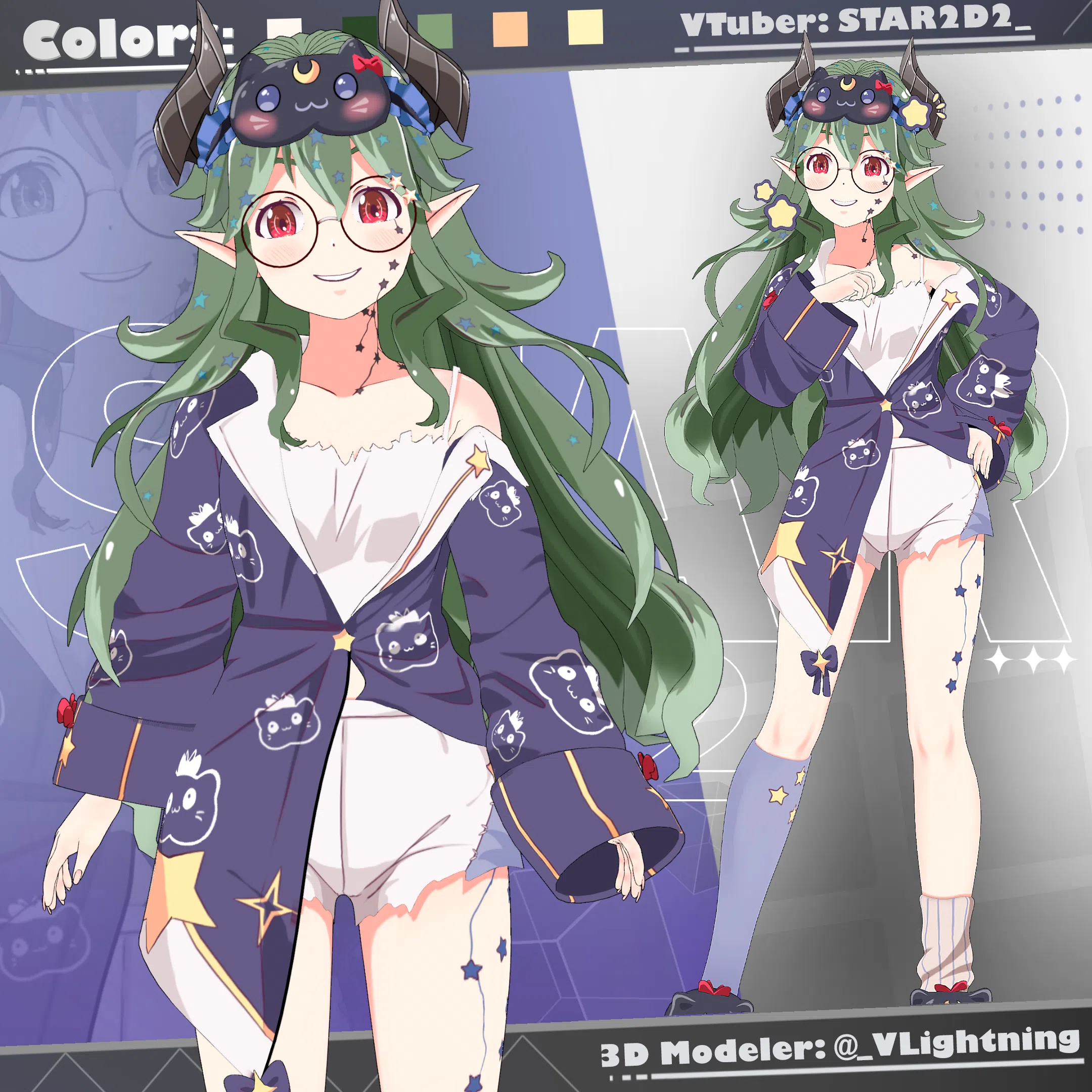 3D VTuber Model from Scratch for @STAR2D2_