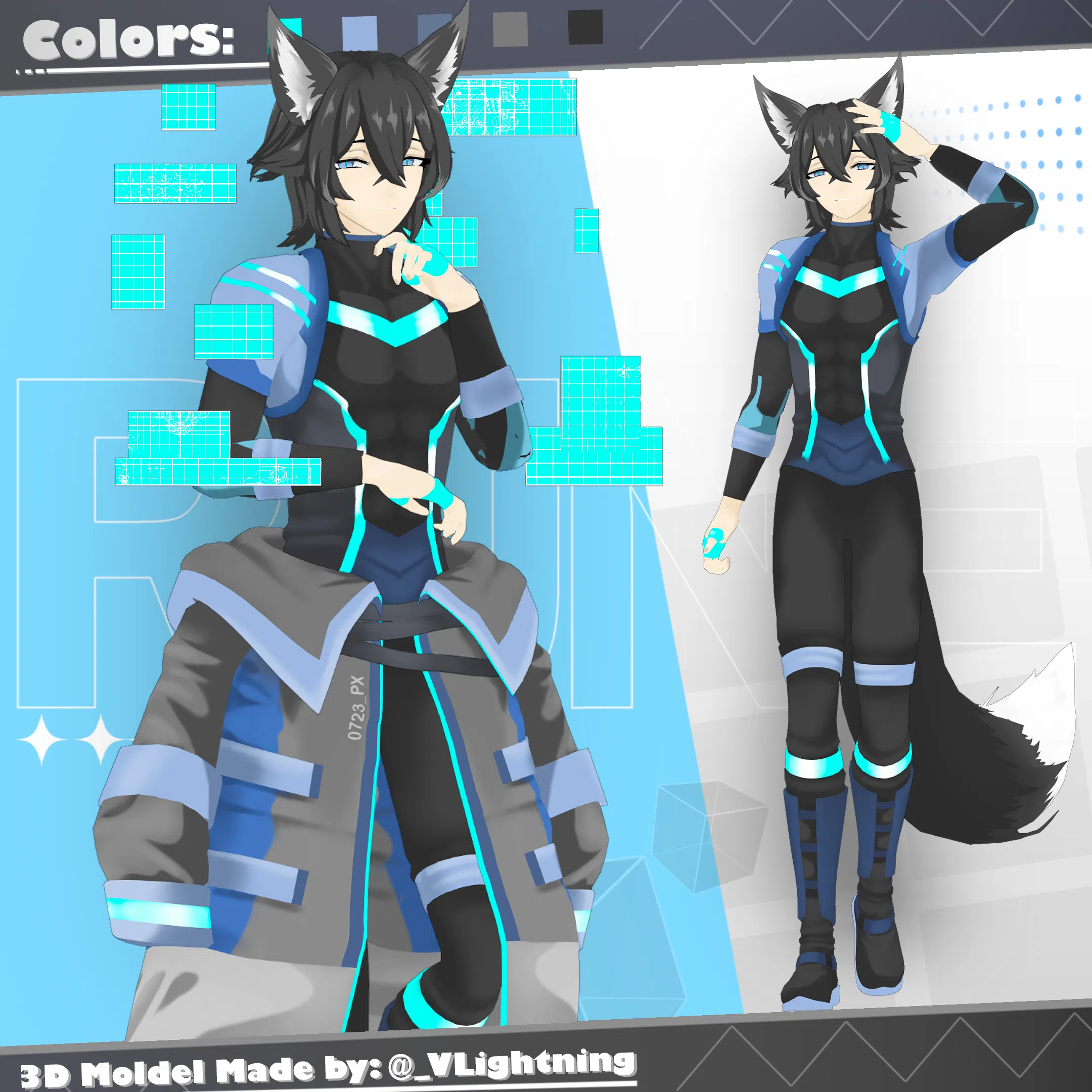 3D VTuber Model from Scratch for @GlitchedRune