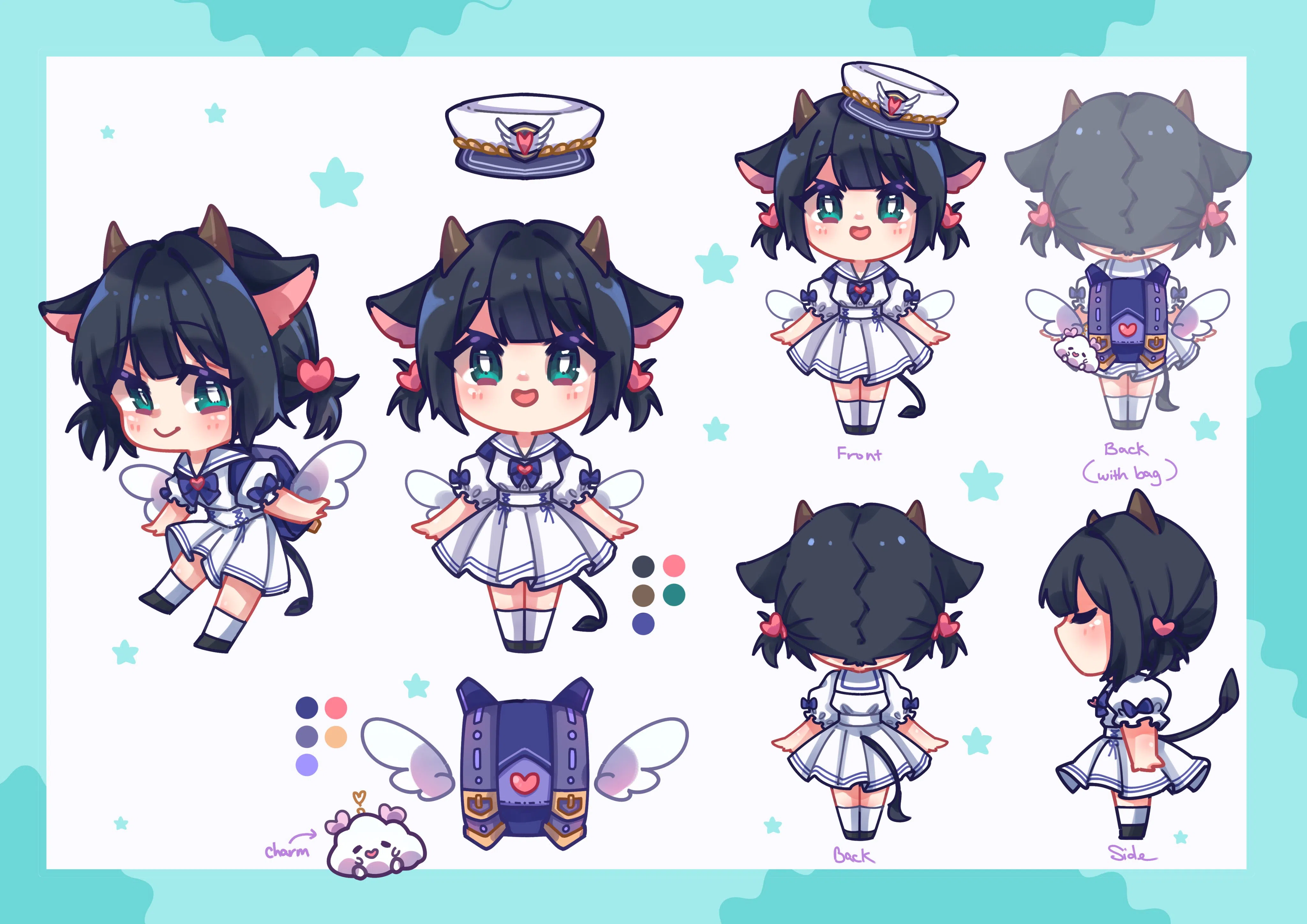 Chibi Model Reference Sheet by TAPIO (@Tapiobanana) | VGen