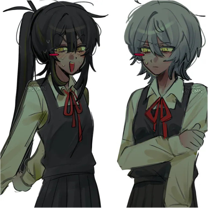 Standard! custom default styled character illustrations by jes (@kyuumn ...