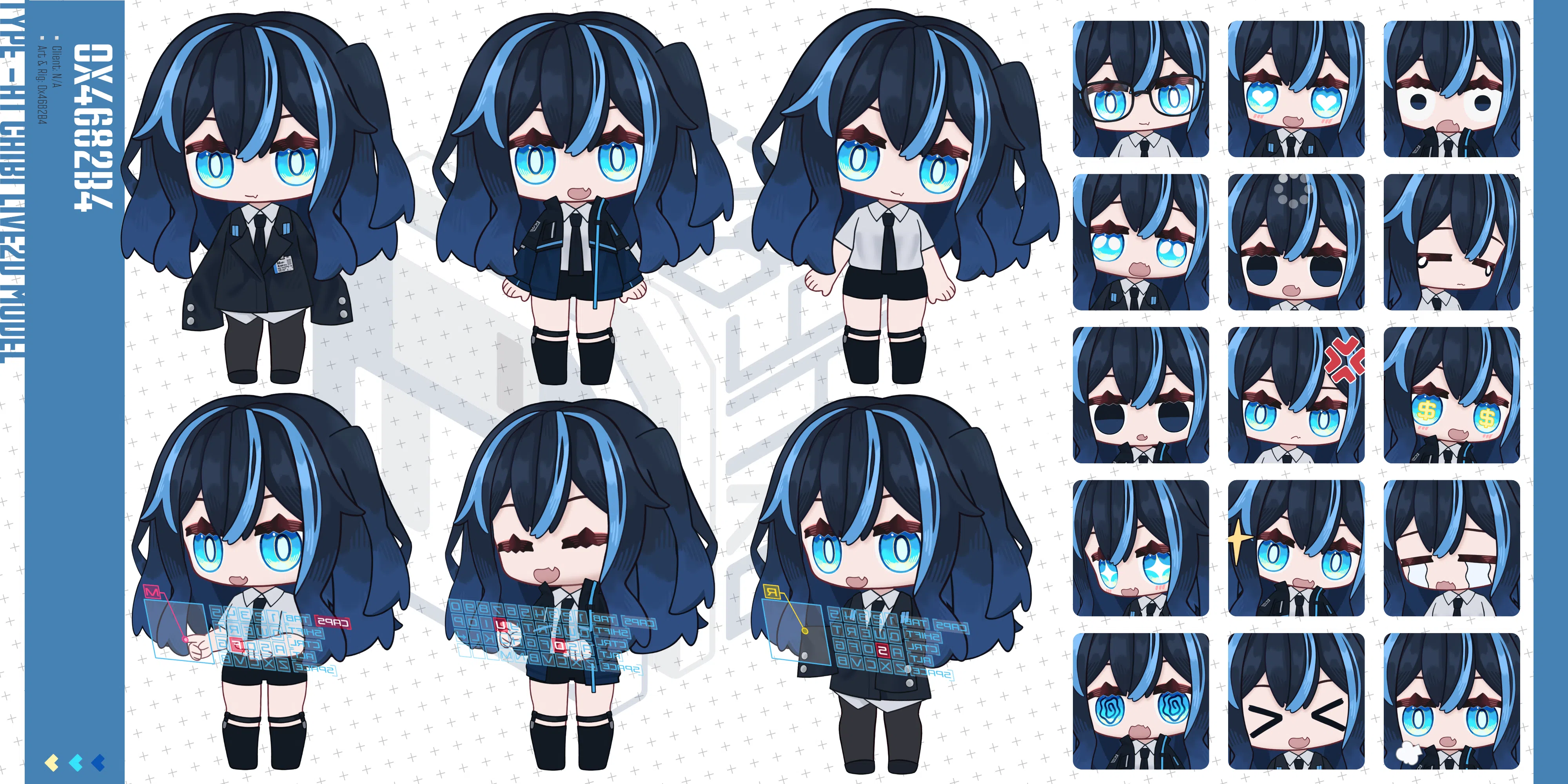 Live2D Model Rig by 0x4682B4 (@0x4682B4) | VGen