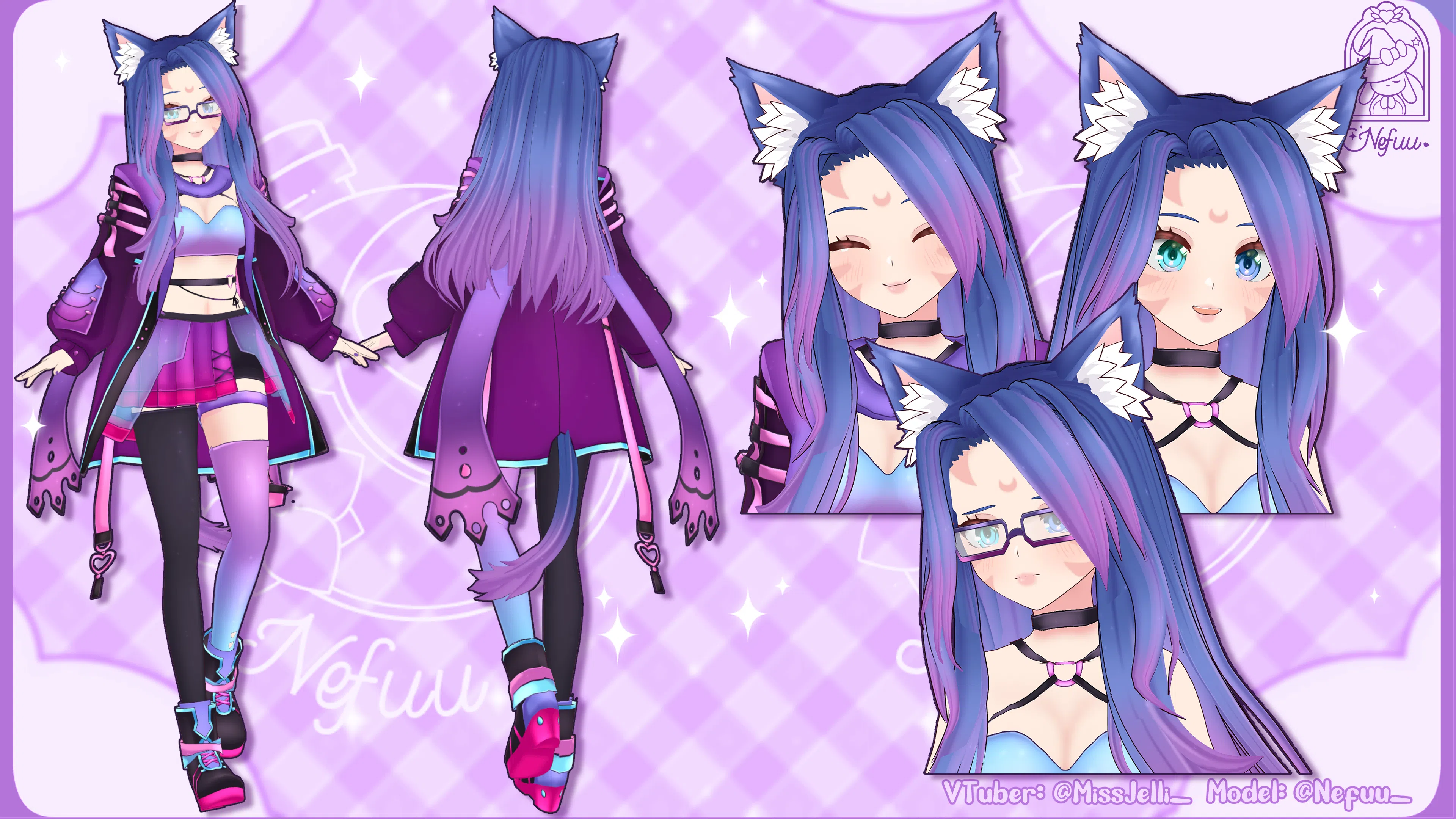 VTuber 3D Model | VRoid + Blender by Nefuu (@Nefuu) | VGen