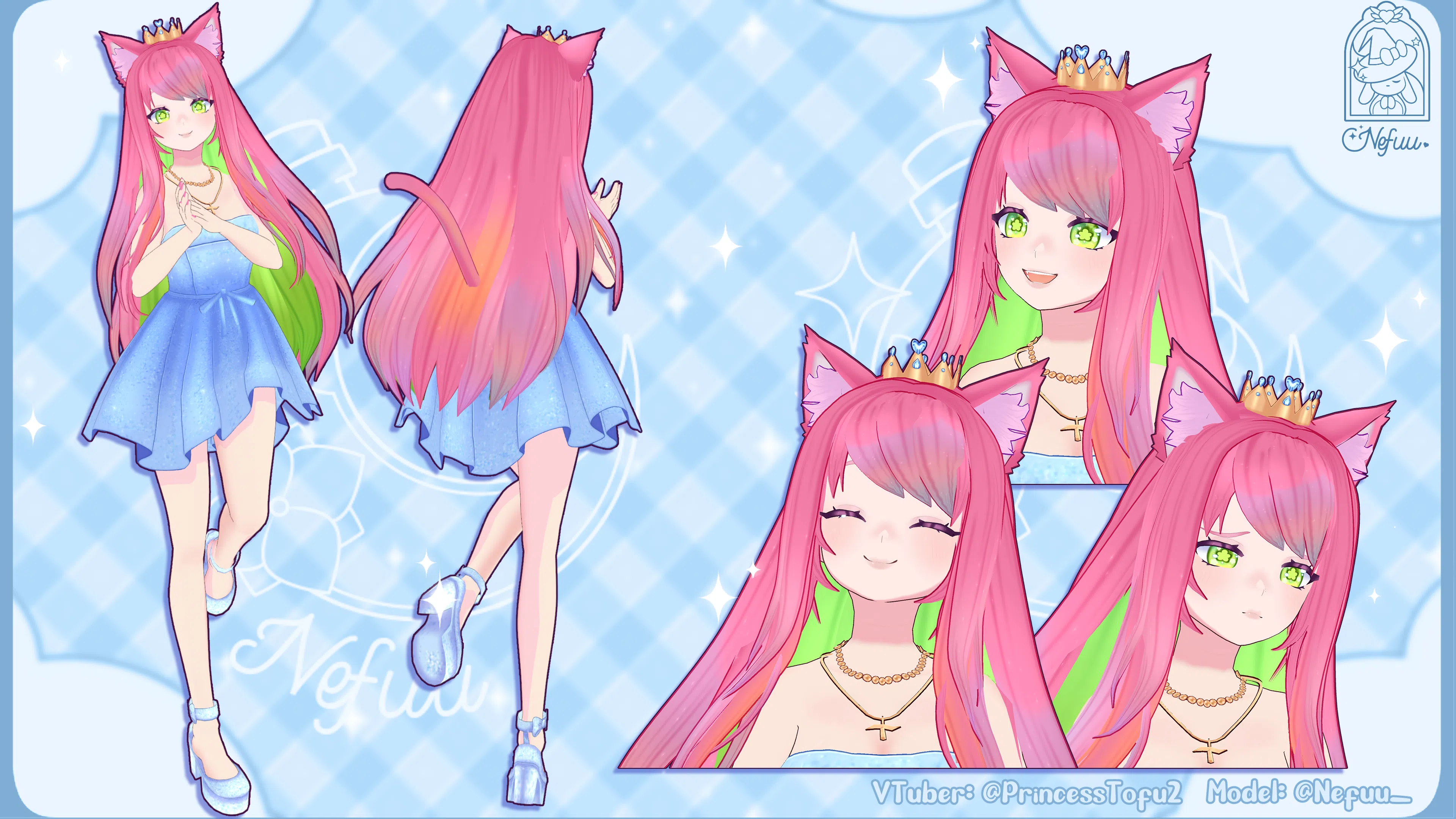 VTuber 3D Model | VRoid + Blender by Nefuu (@Nefuu) | VGen