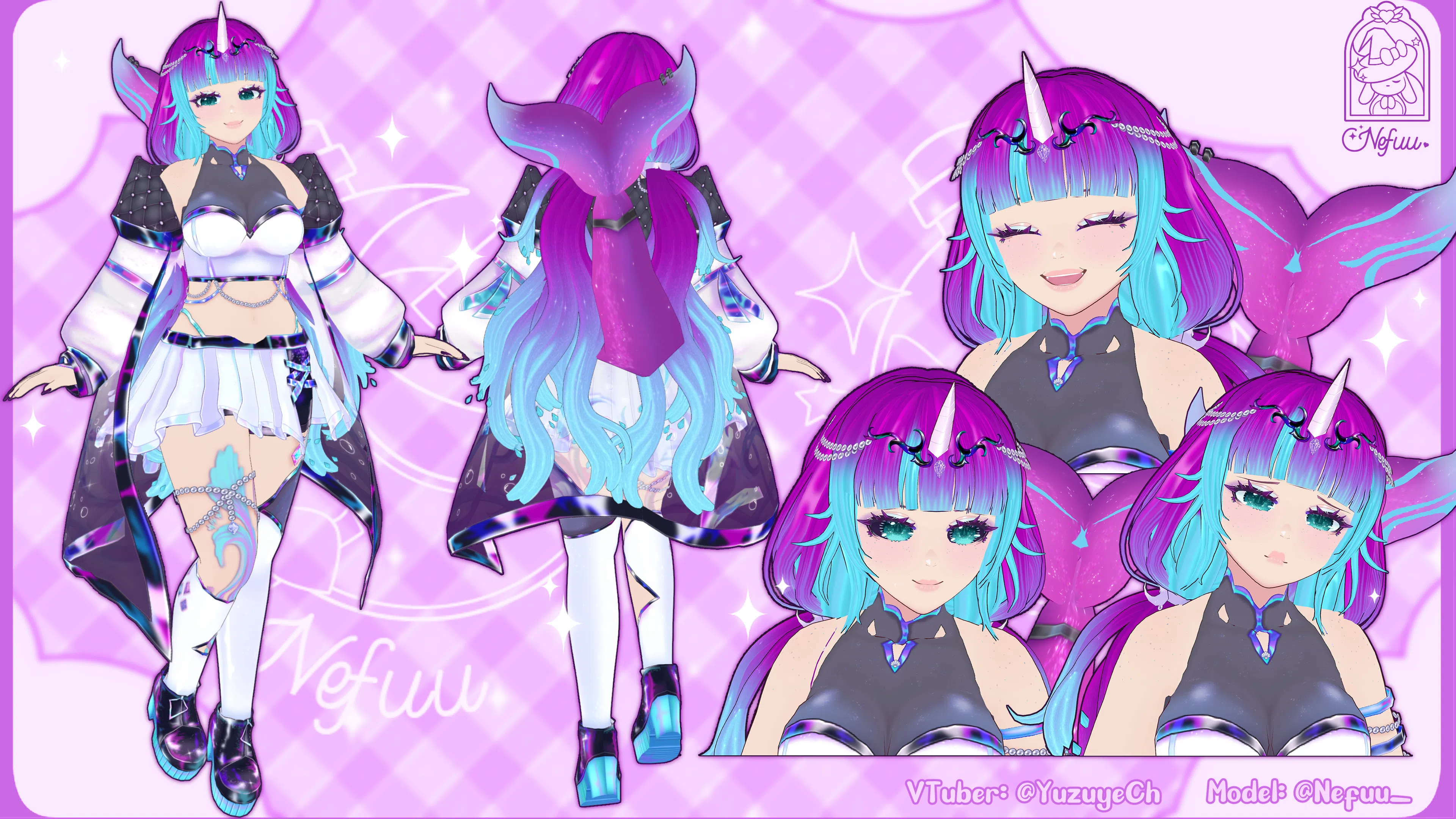 VTuber 3D Model | VRoid + Blender by Nefuu (@Nefuu) | VGen