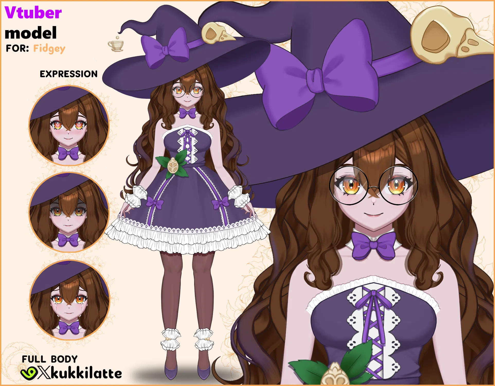 vtuber model art by cookie (@CookieLatte) | VGen