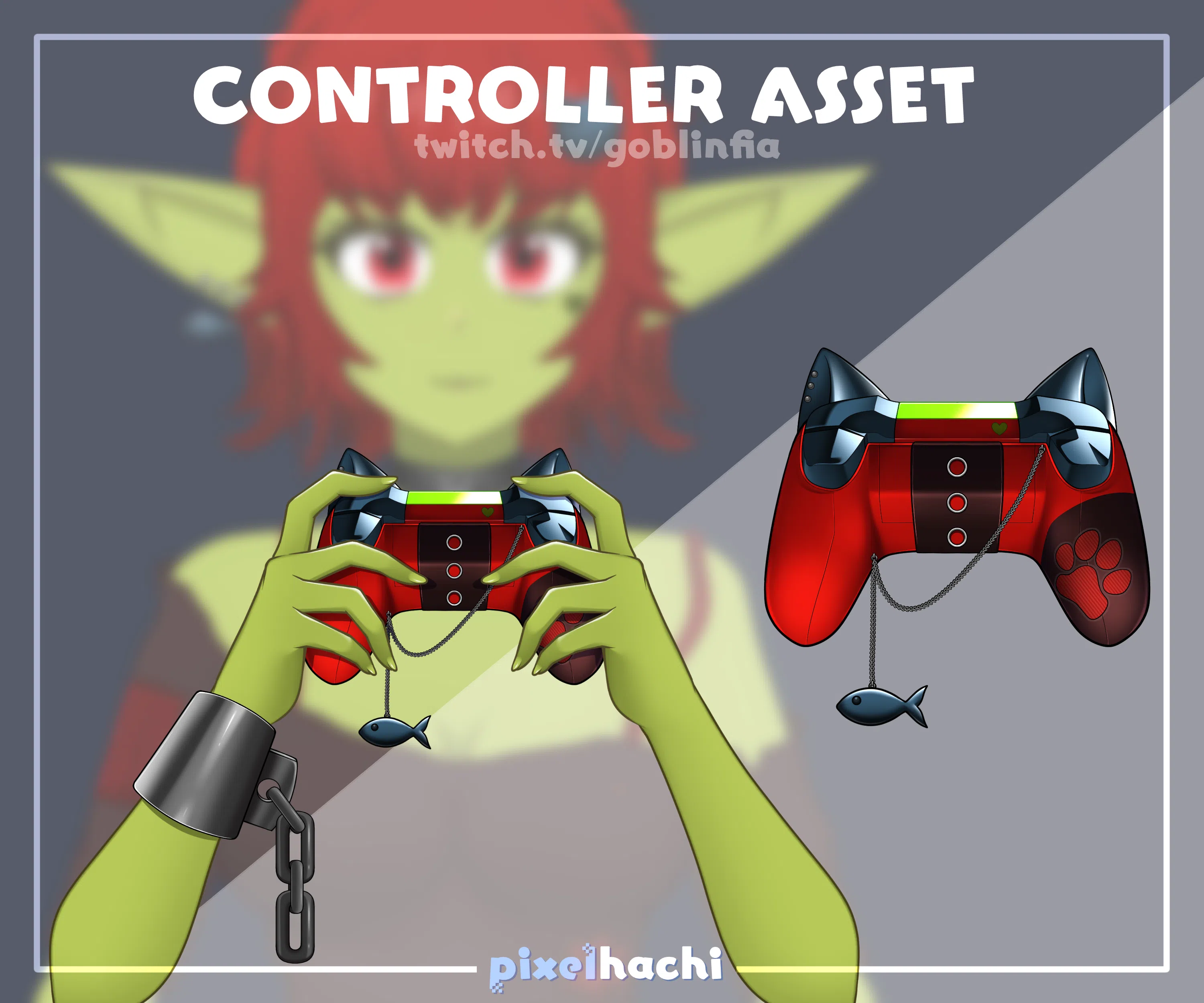 Custom Controller Vtuber Asset [Static] by Hachi-nee⁀ (@PixelHachi) | VGen