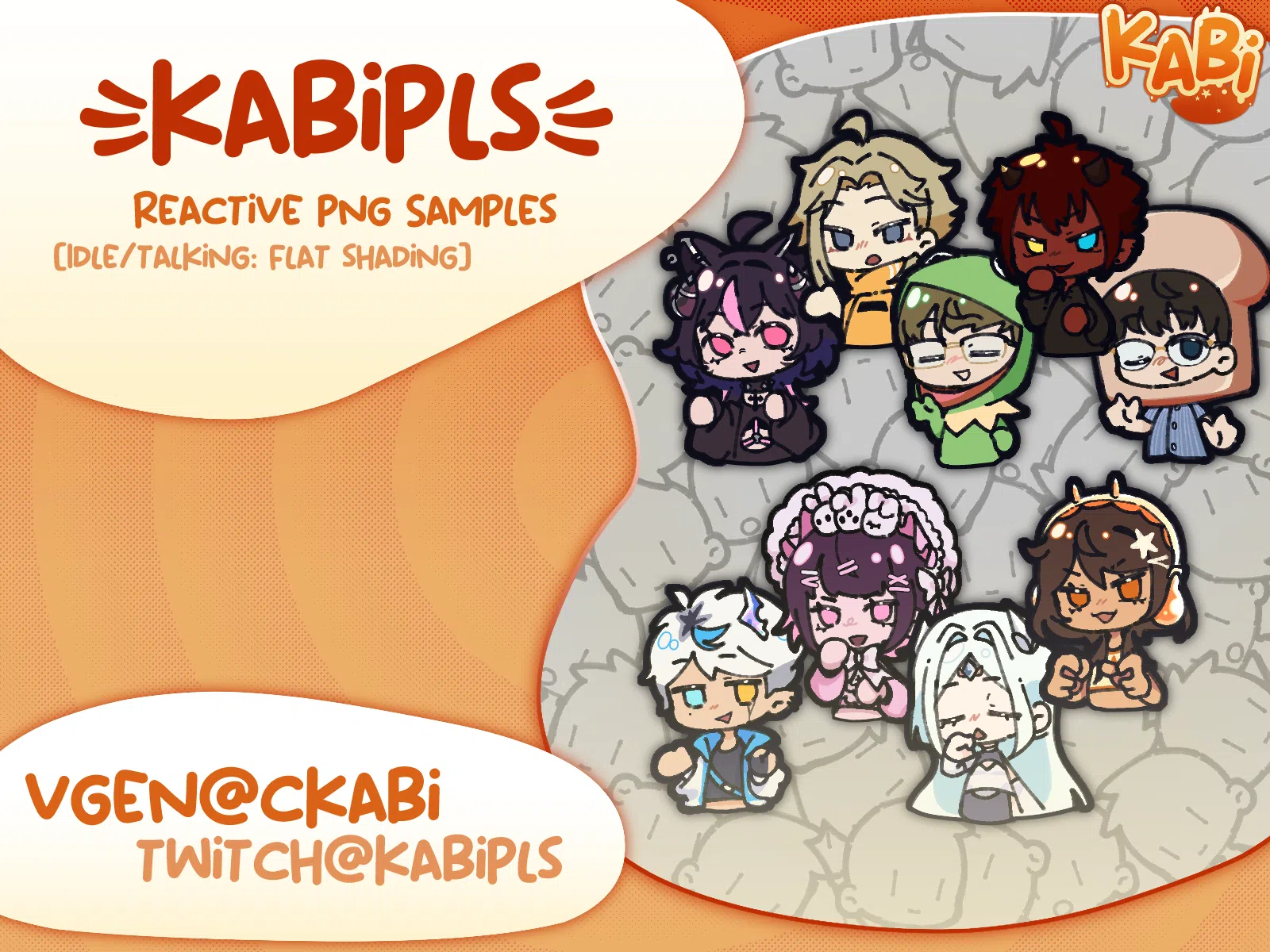 [YCH] Chibi PNGs [Reactive] by Kabi (@ckabi) | VGen