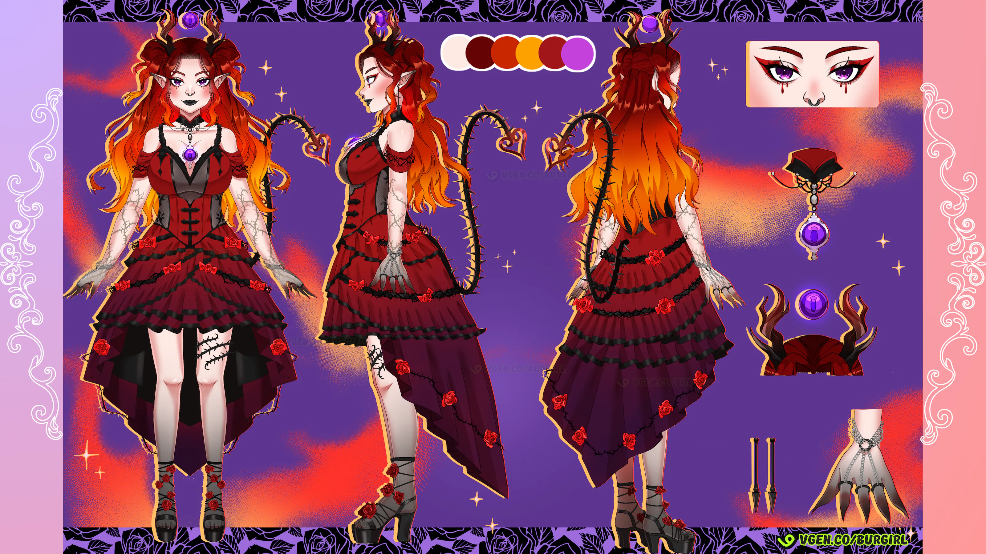 Character Reference Sheets | Character Design by Buu🍔 (@Burgirl) | VGen