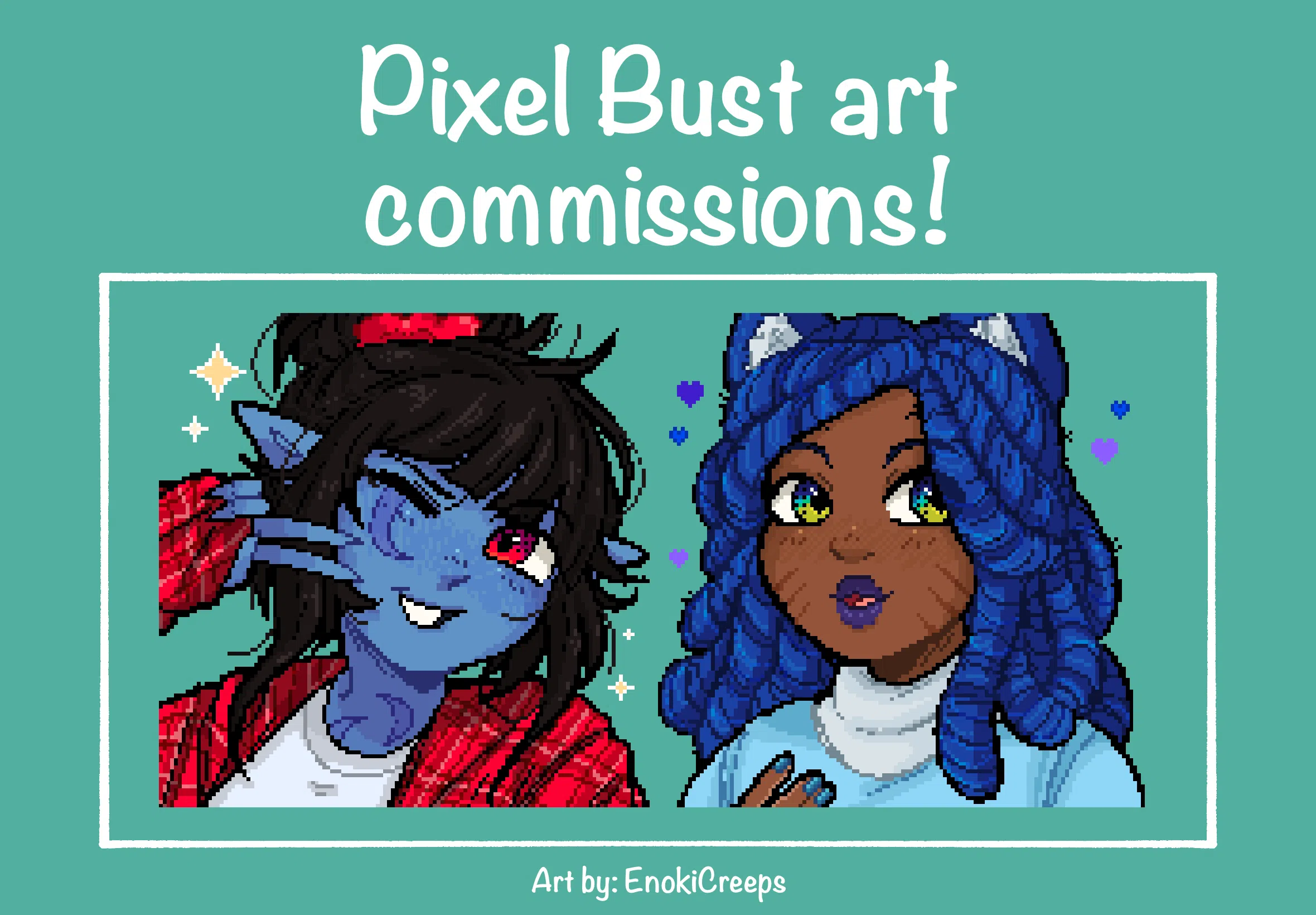 Pixel Bust Commission! (SKEB) by EnokiCreeps (@EnokiCreeps) | VGen